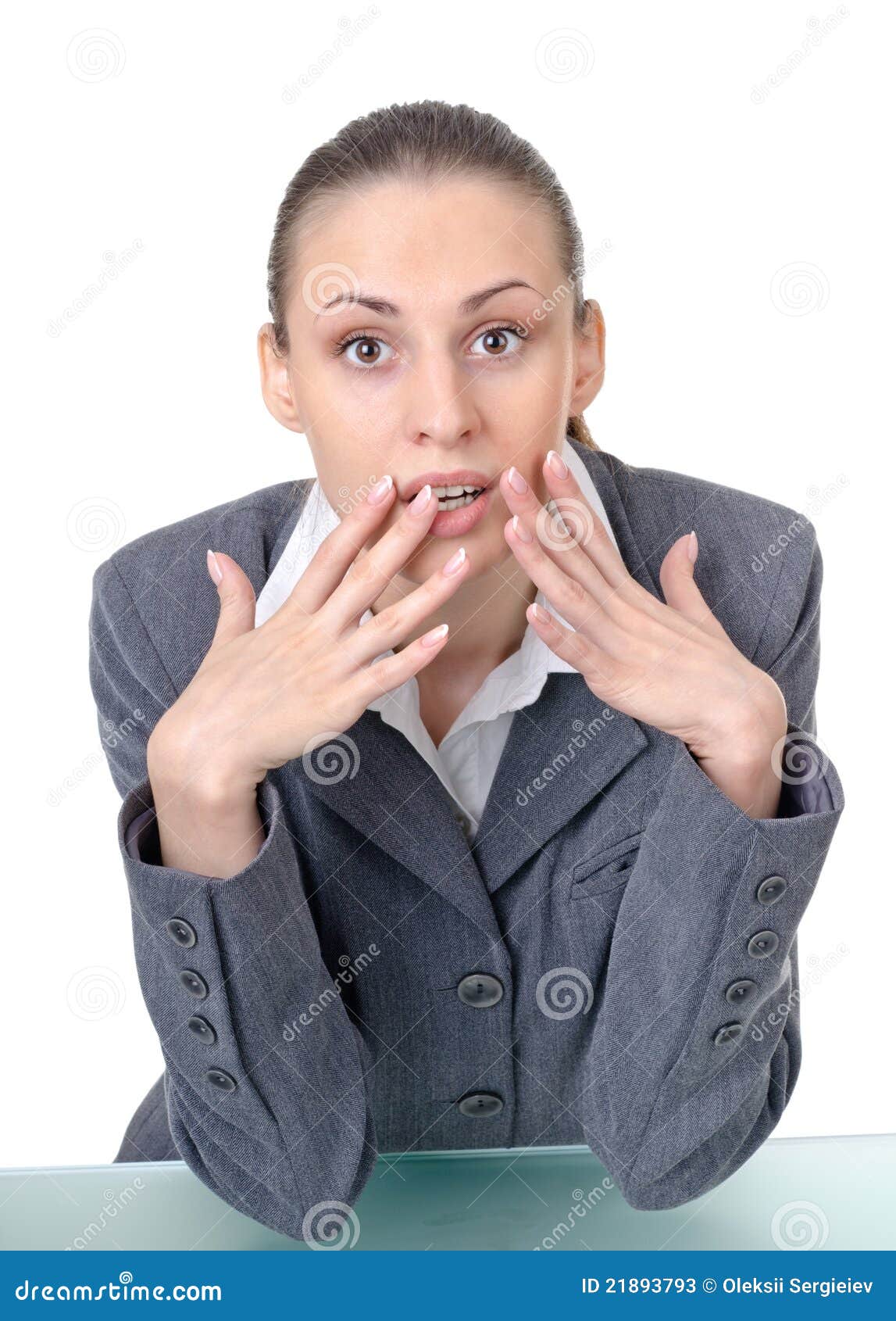 Office Manager (reception Desk Worker) Stock Image - Image of finger ...