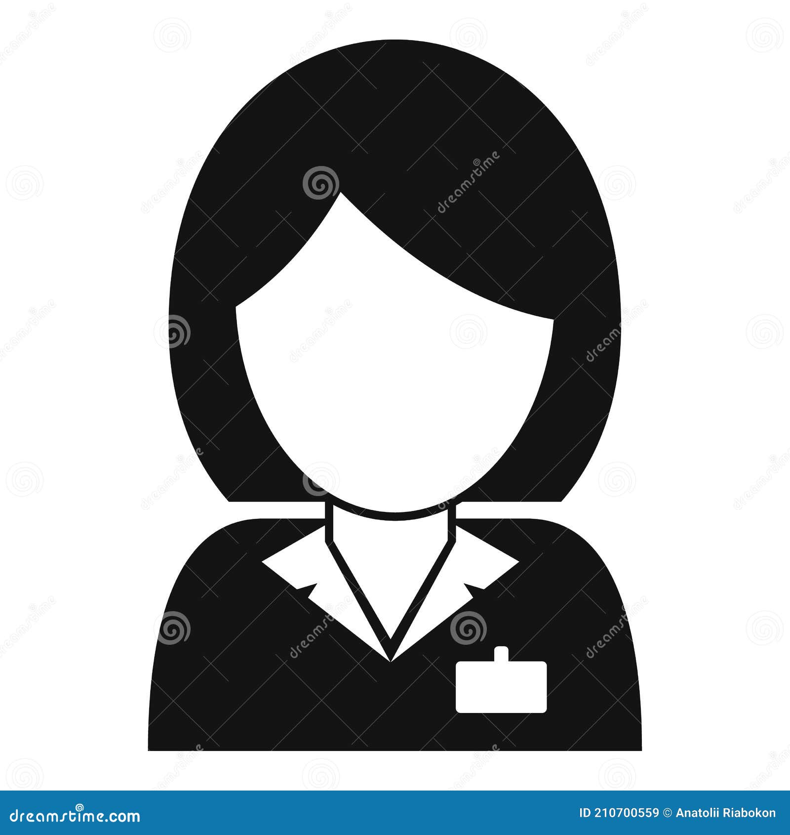 Office Manager Woman Icon, Simple Style Stock Vector - Illustration of ...