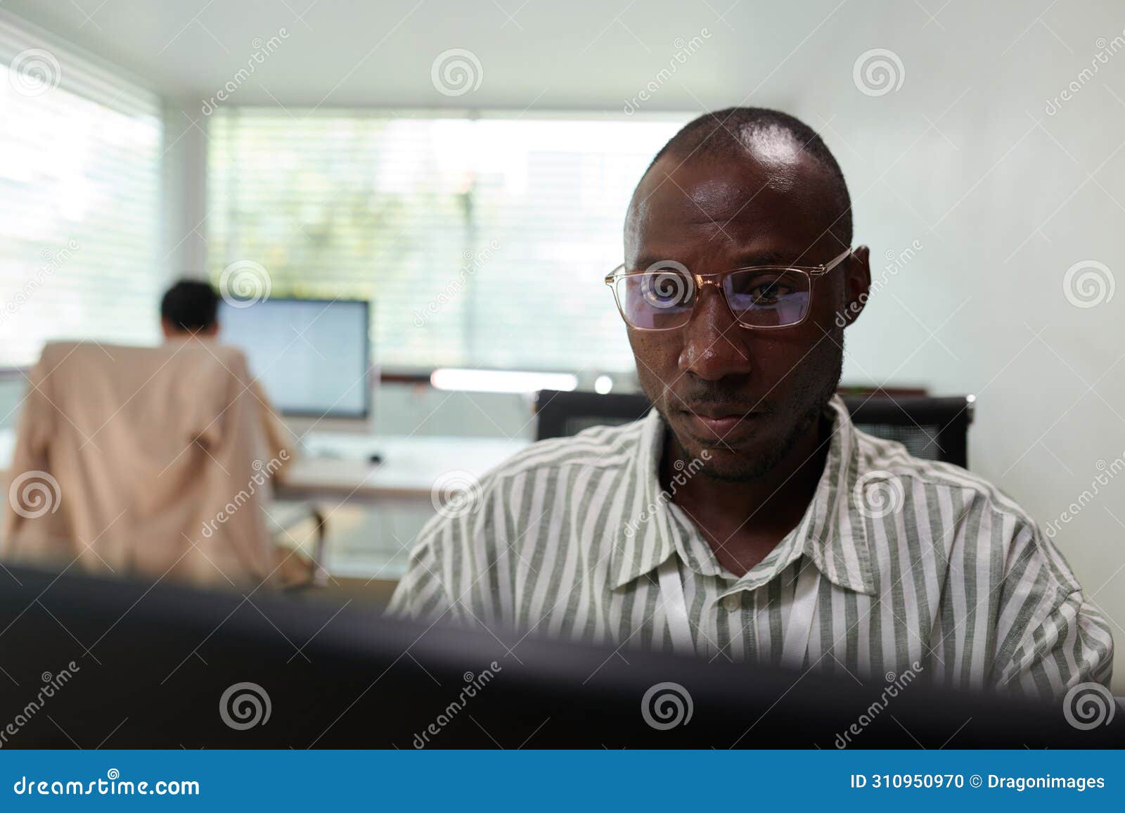 Office Manager Working on Computer Stock Photo - Image of businessman ...