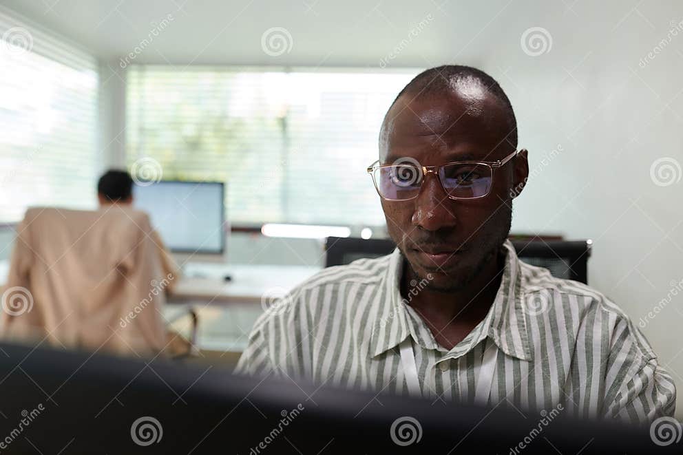 Office Manager Working on Computer Stock Photo - Image of businessman ...
