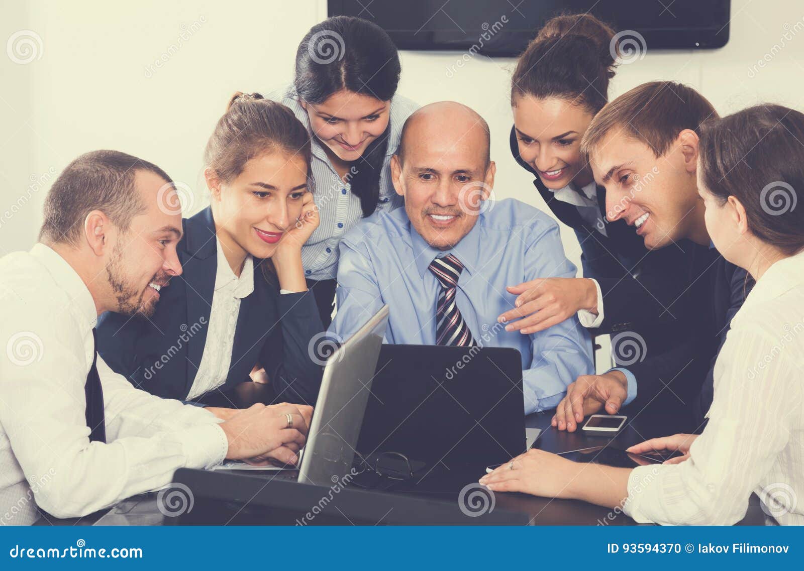 Office Managers Having a Productive Day at Work Stock Photo - Image of ...