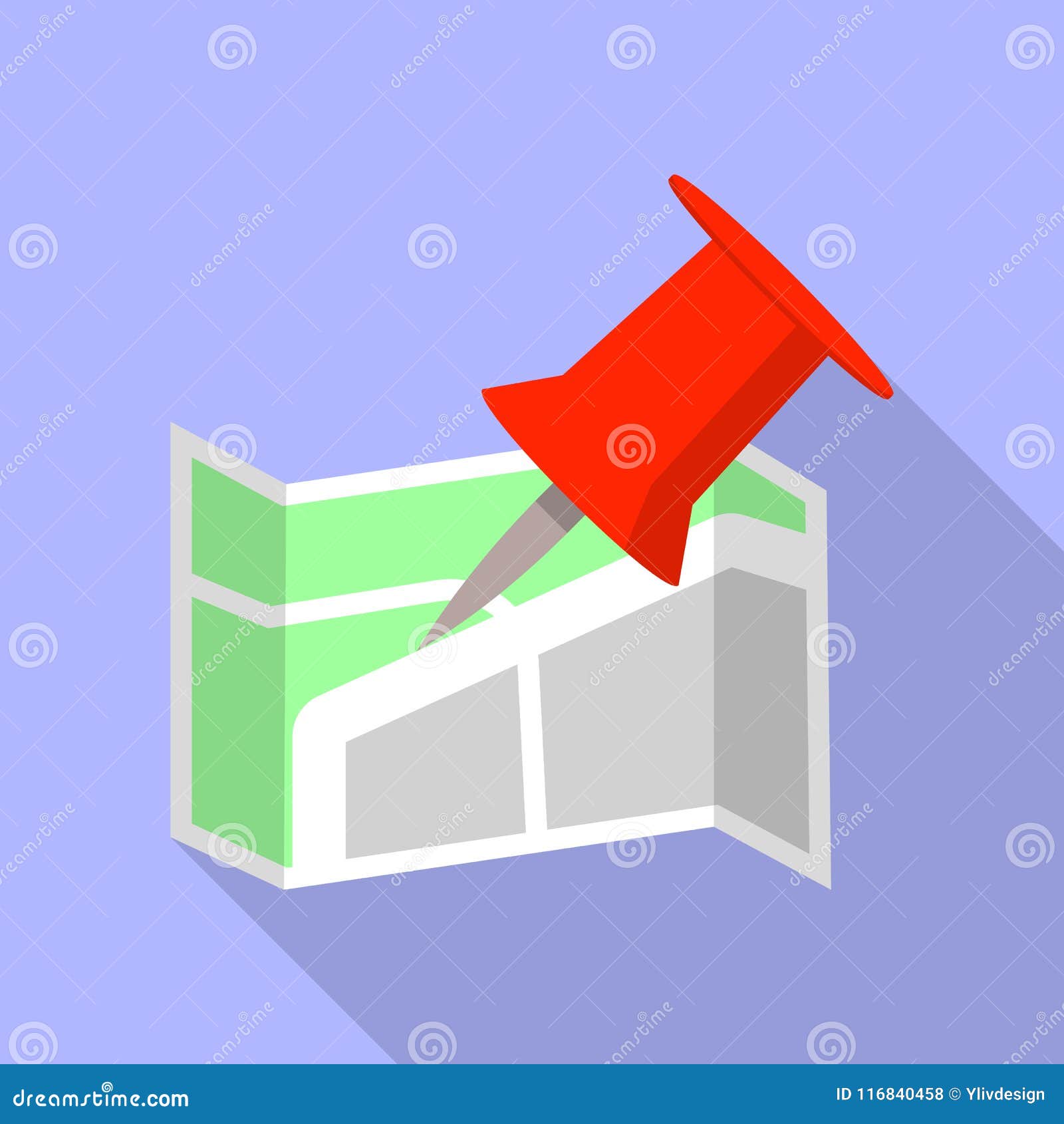 Office Map Pin Icon, Flat Style Stock Vector - Illustration of business ...