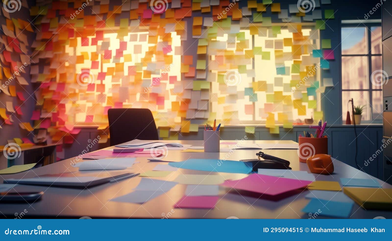 Office Materials And Colorful Paper Sticky Notes Are Everywhere ...