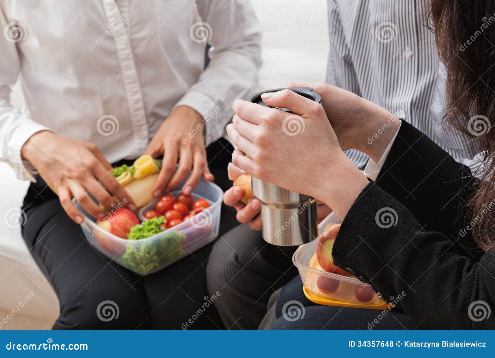 Office Meal during the Break Stock Photo - Image of healthy, break ...