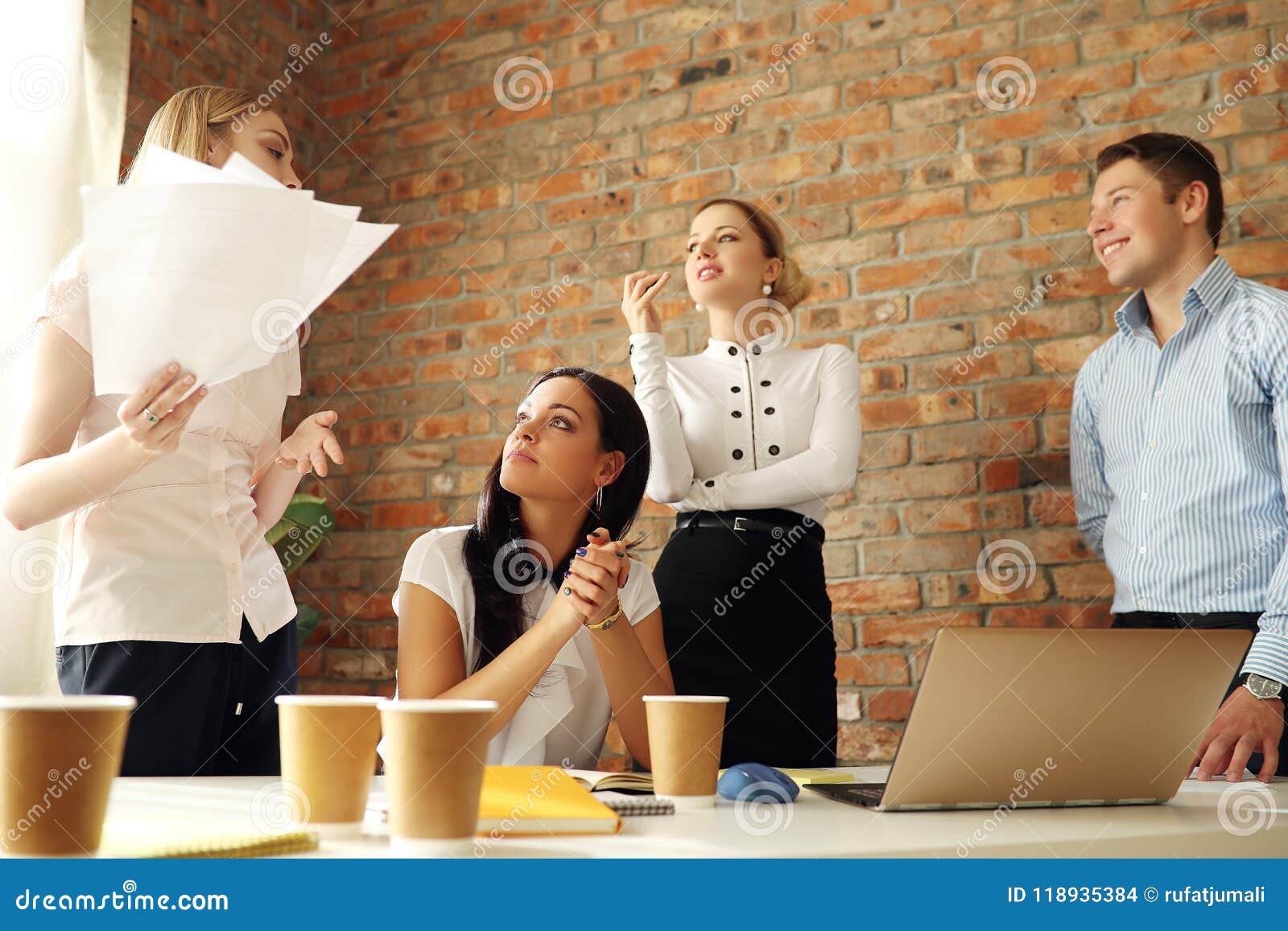 Office meeting stock photo. Image of plan, professional - 118935384