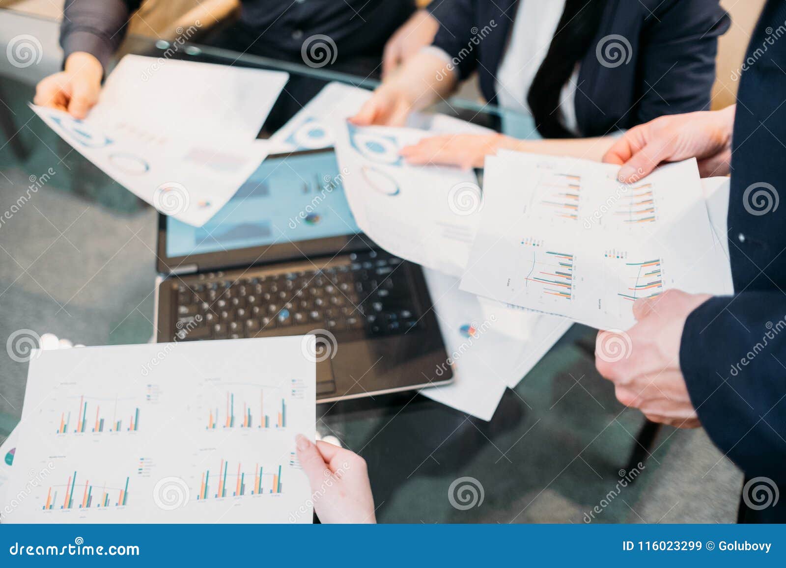 Meeting Business Team Brainstorm Document Info Stock Image - Image of ...