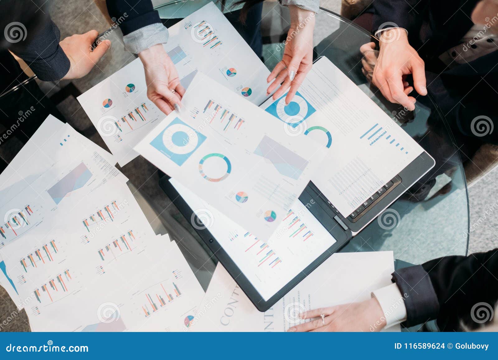 Meeting Business Team Brainstorm Document Info Stock Photo - Image of ...