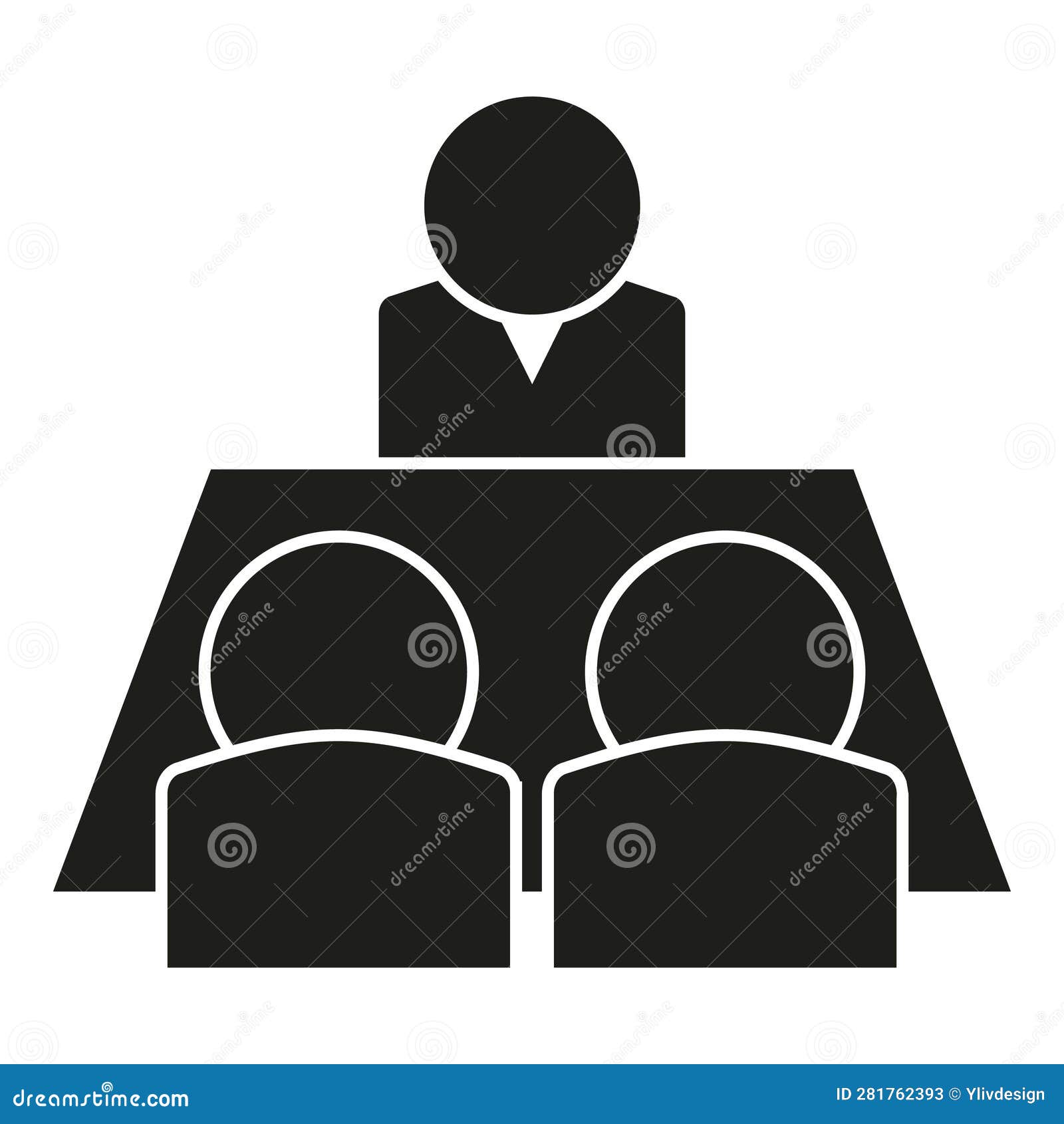 Office Meeting Icon Simple . Human Work Stock Illustration ...