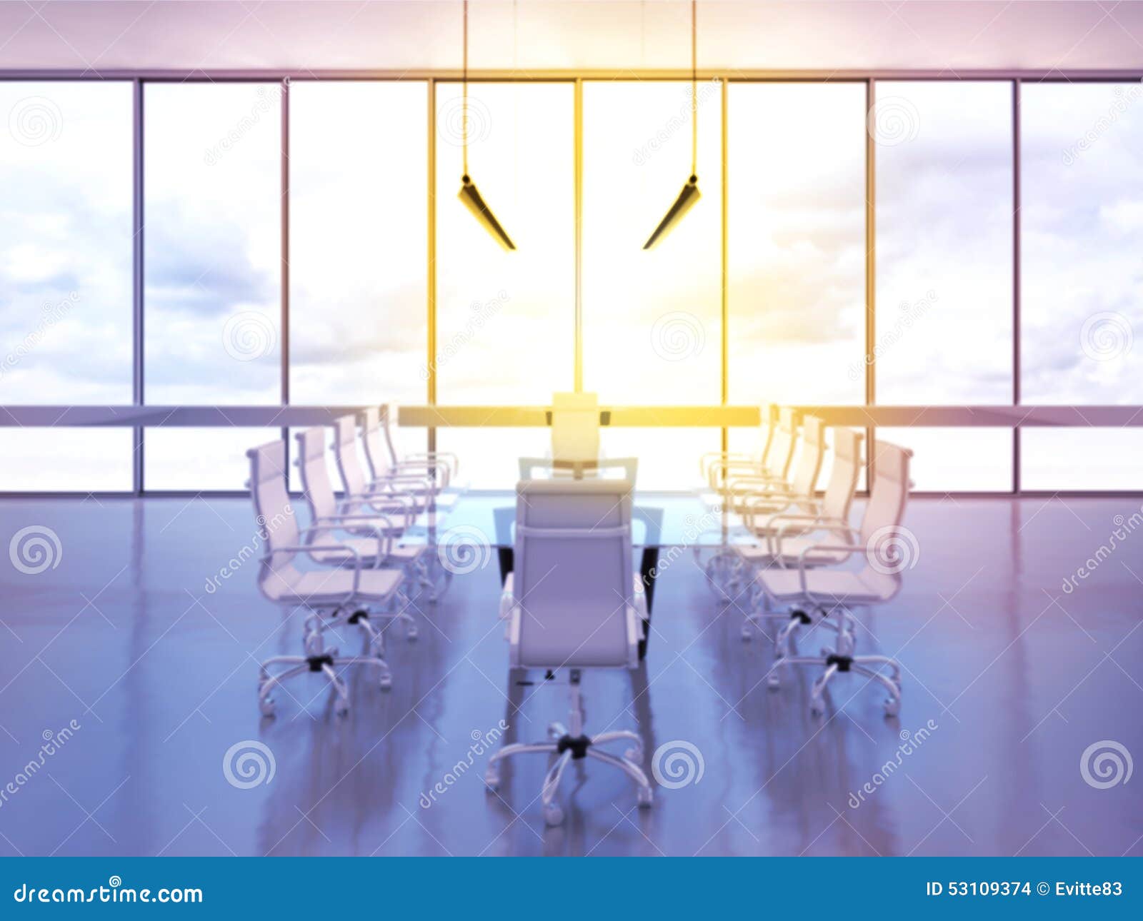 Office Meeting Room with Panoramic View. Stock Photo - Image of floor ...