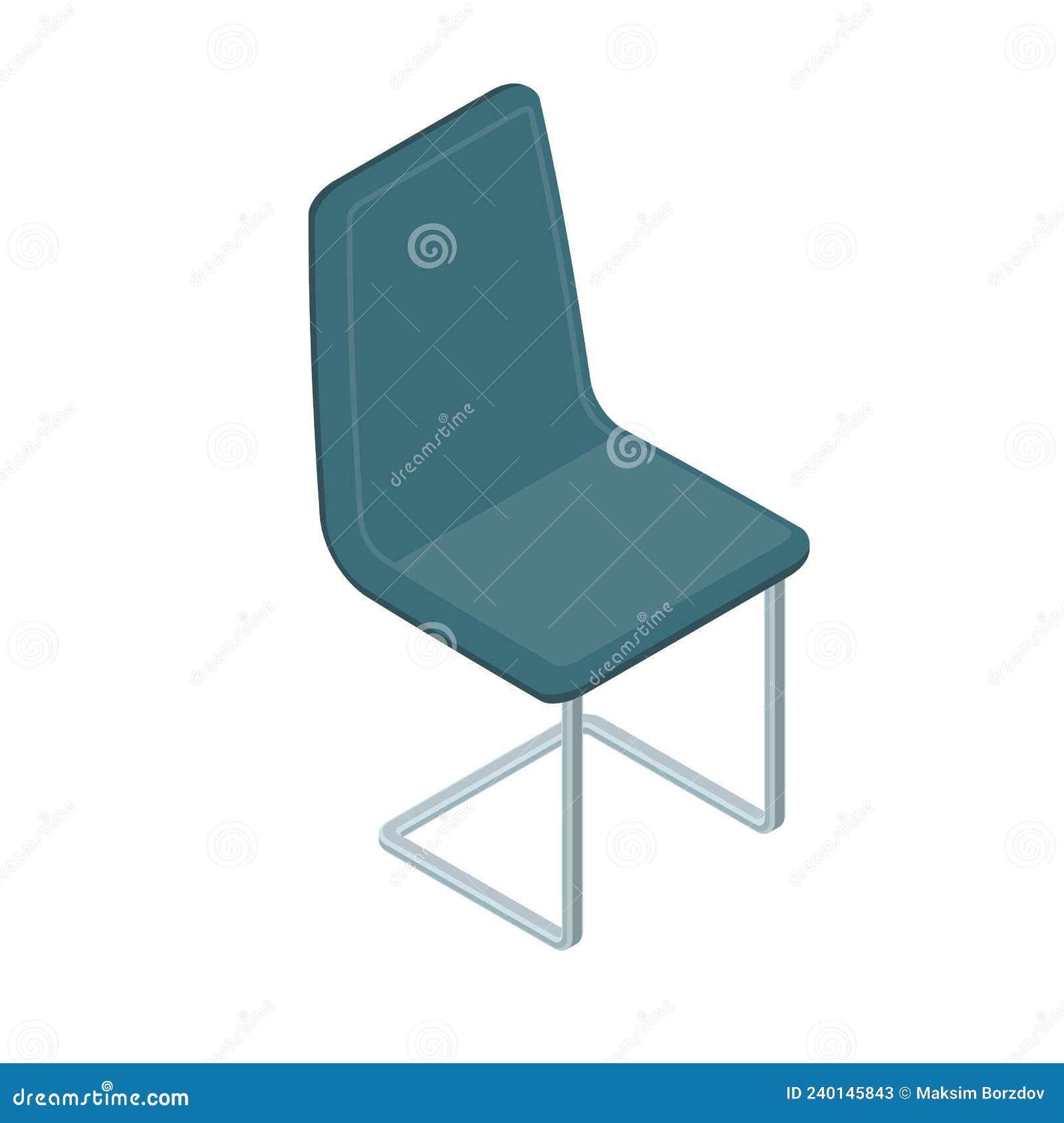 Office Modern Chair. Isometric Element of Modern Office or Living Space ...
