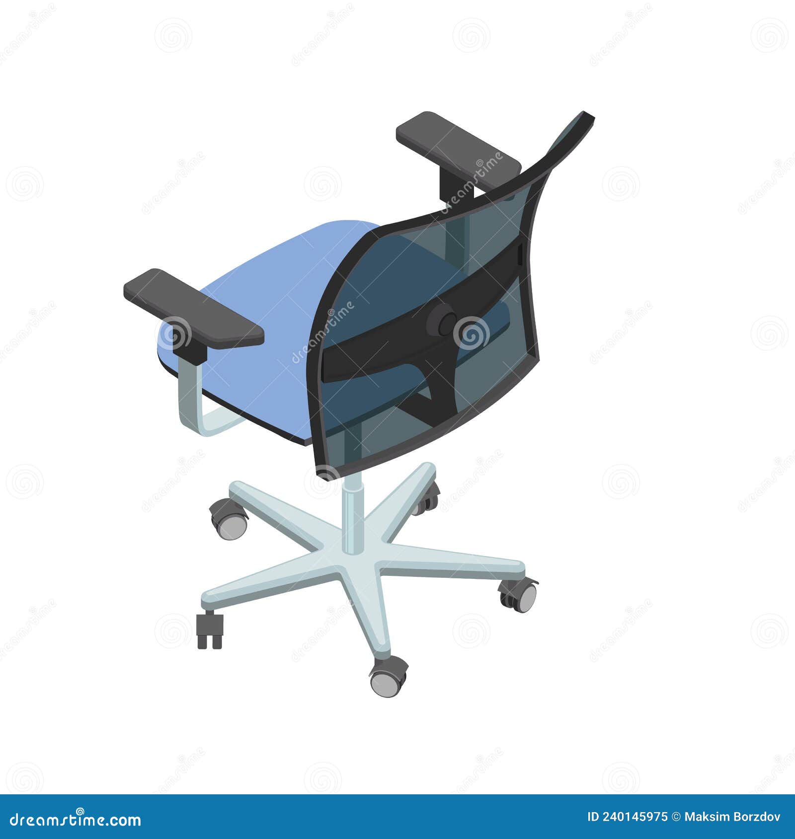 Office Modern Chair. Isometric Element of Modern Office or Living Space ...