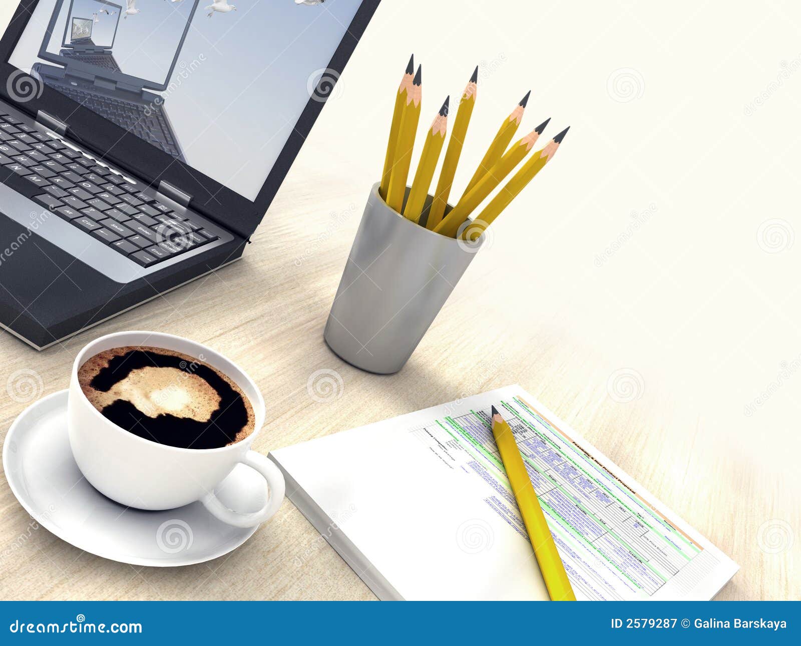 Office in the morning stock image. Image of presentation - 2579287