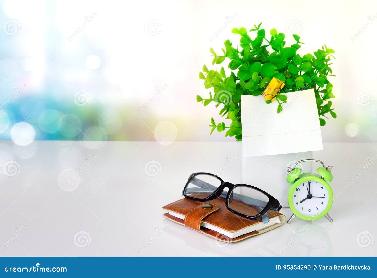Office Morning Concept.White Sheet Blank. Stock Photo - Image of empty ...