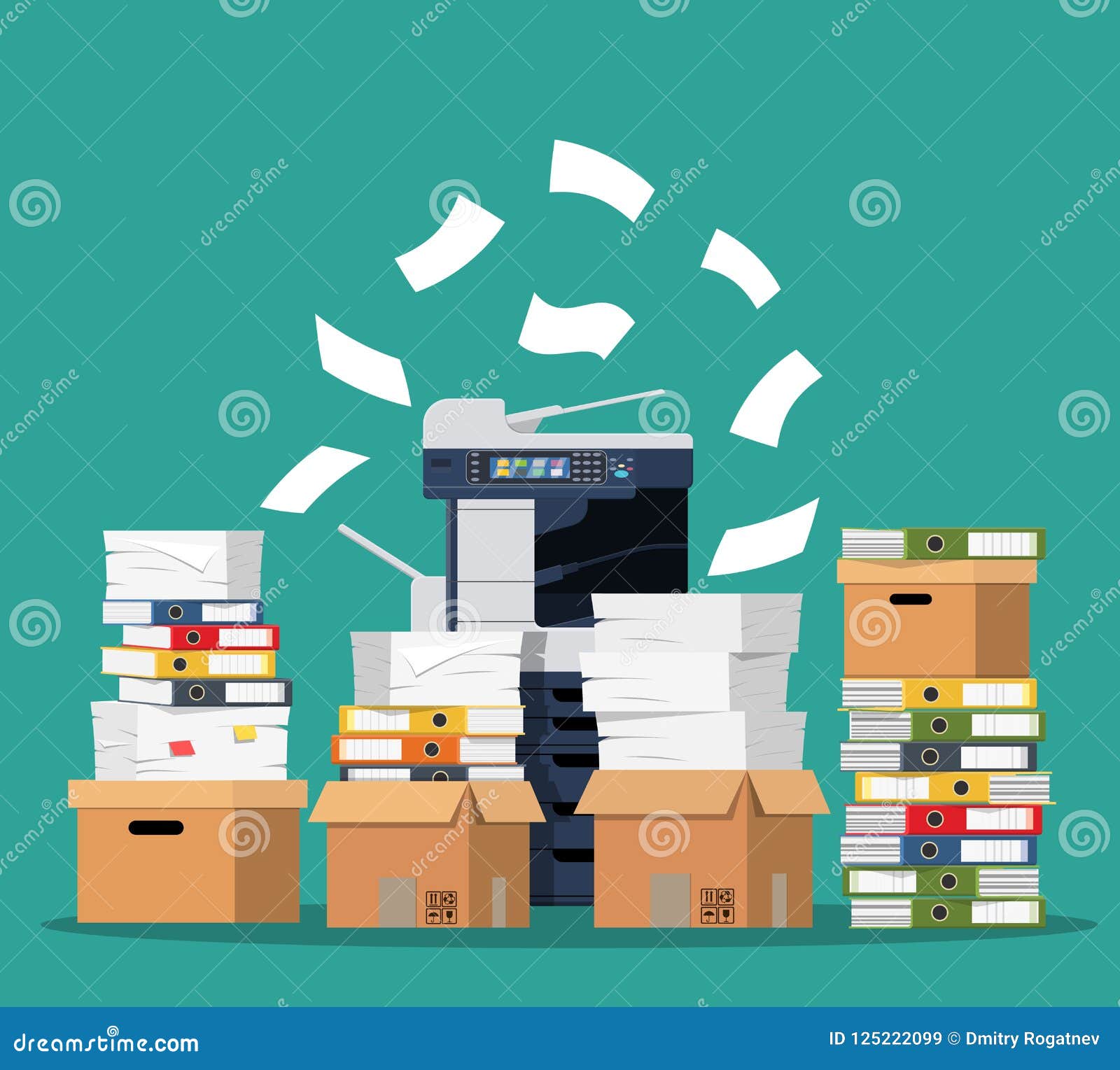 Documents Office Filing Stock Illustration | CartoonDealer.com #336207079