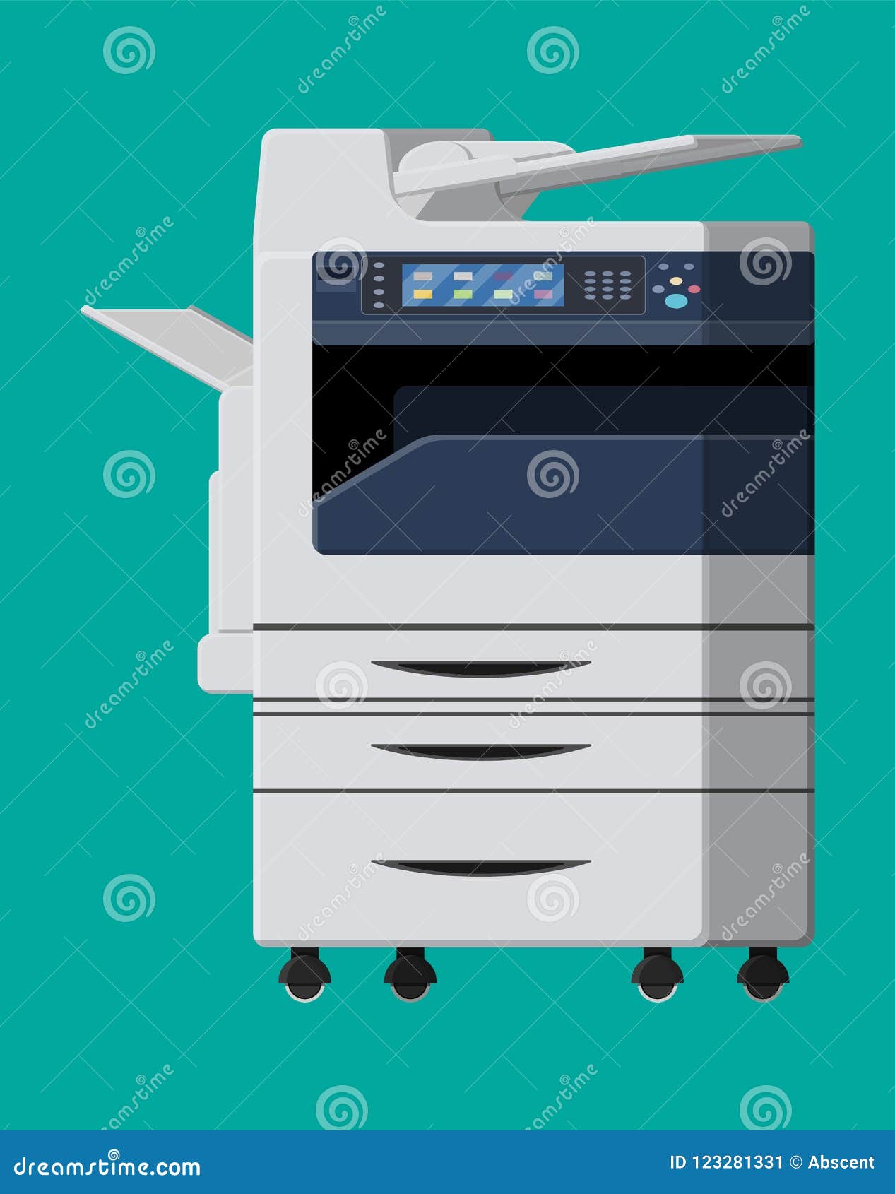 Office Multifunction Printer Isolated Stock Image | CartoonDealer.com ...