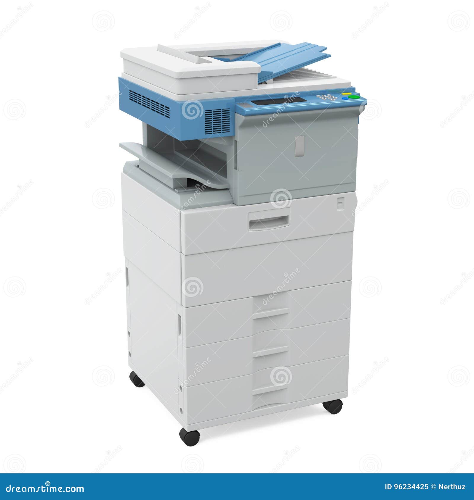 Office Multifunction Printer Isolated Stock Illustration - Illustration ...