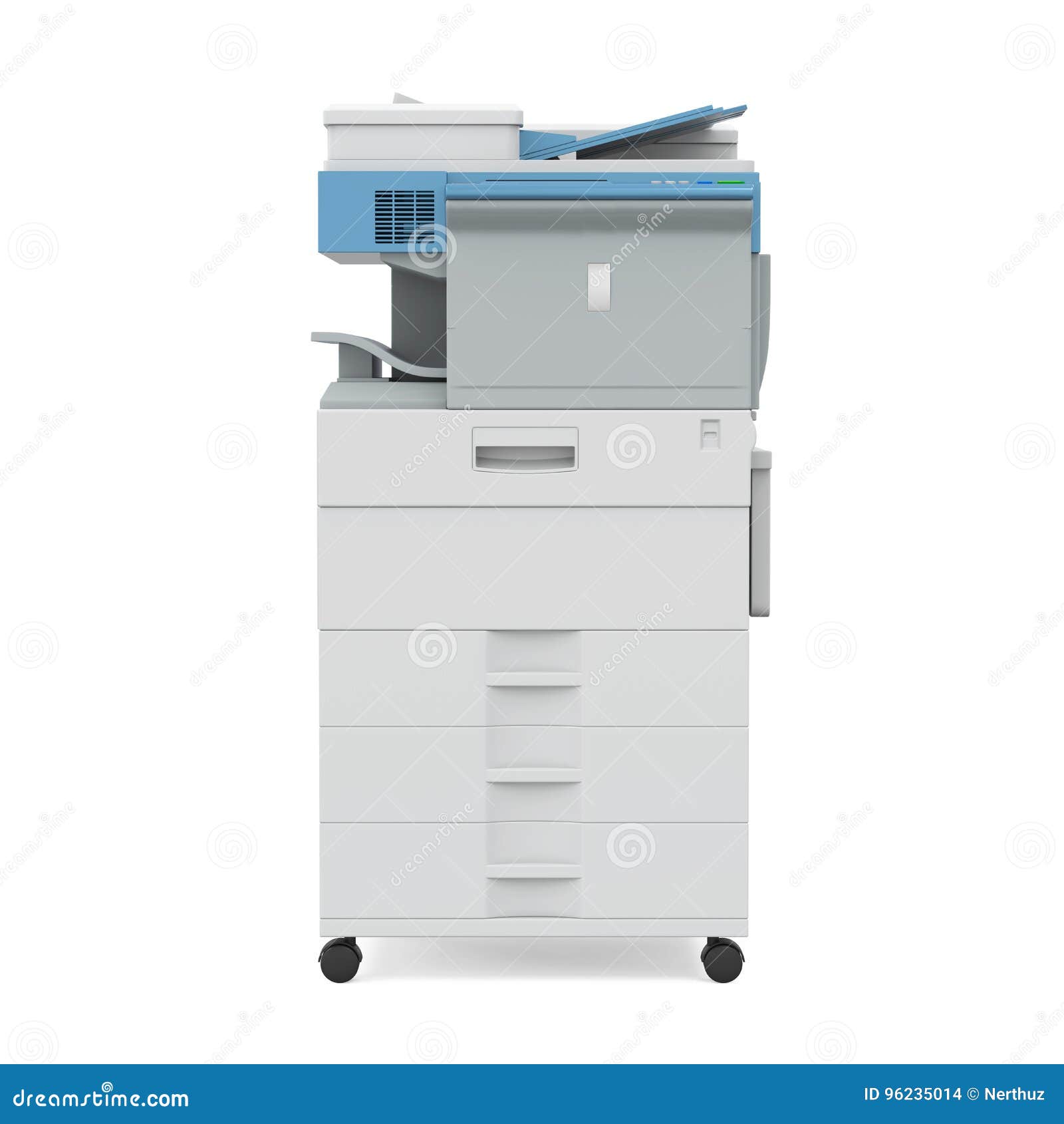 Office Multifunction Printer MFP With Map Pointer, 3D Rendering Stock ...