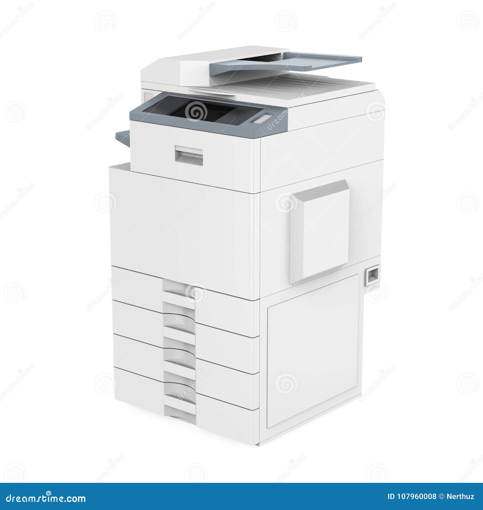 Office Multifunction Printer Isolated Stock Photography | CartoonDealer ...