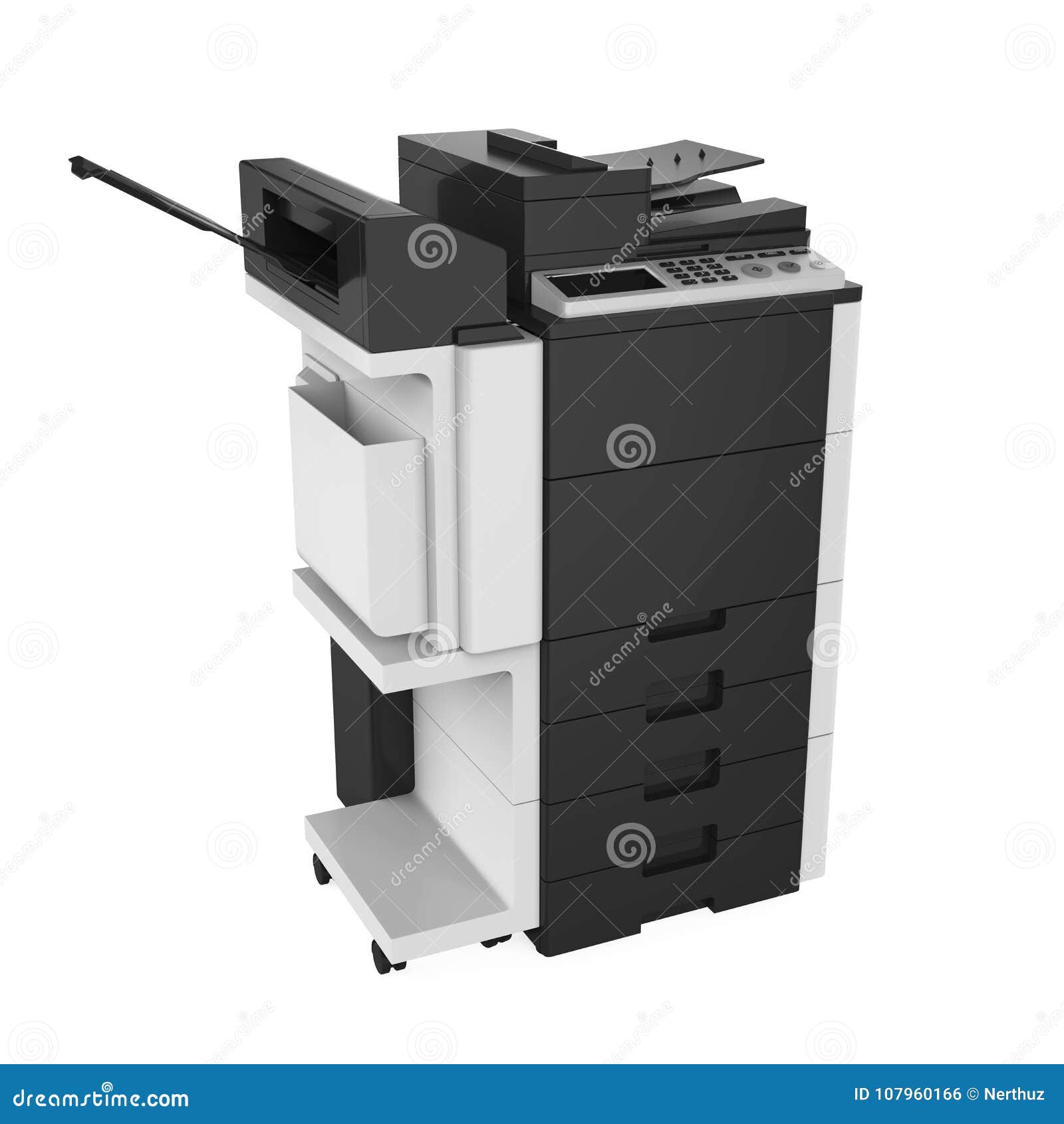 Office Multifunction Printer Isolated Stock Illustration - Illustration ...