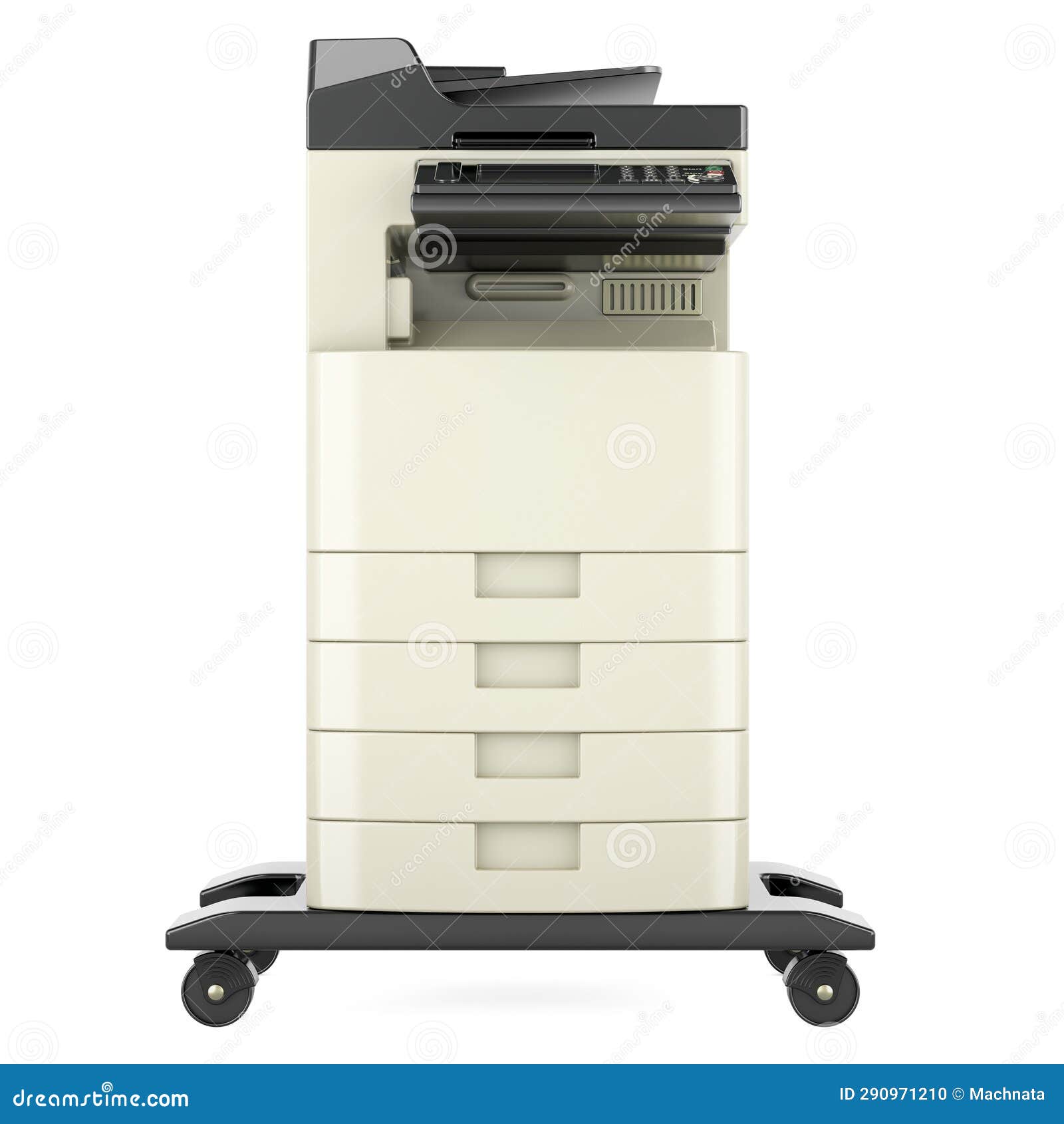 Office Multifunction Printer MFP, 3D Rendering Stock Illustration ...