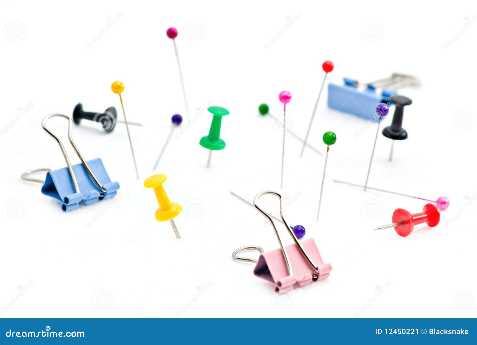 Office Needles, Pinheads and Clips Stock Image - Image of note, tool ...