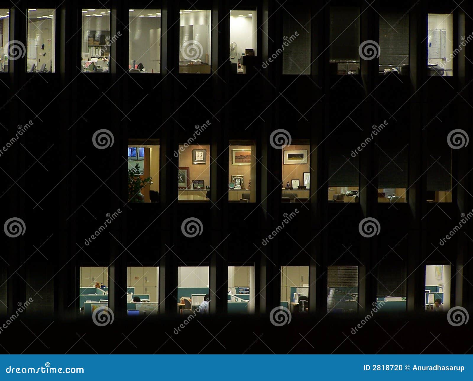 Office at night stock photo. Image of office, cabin, night - 2818720