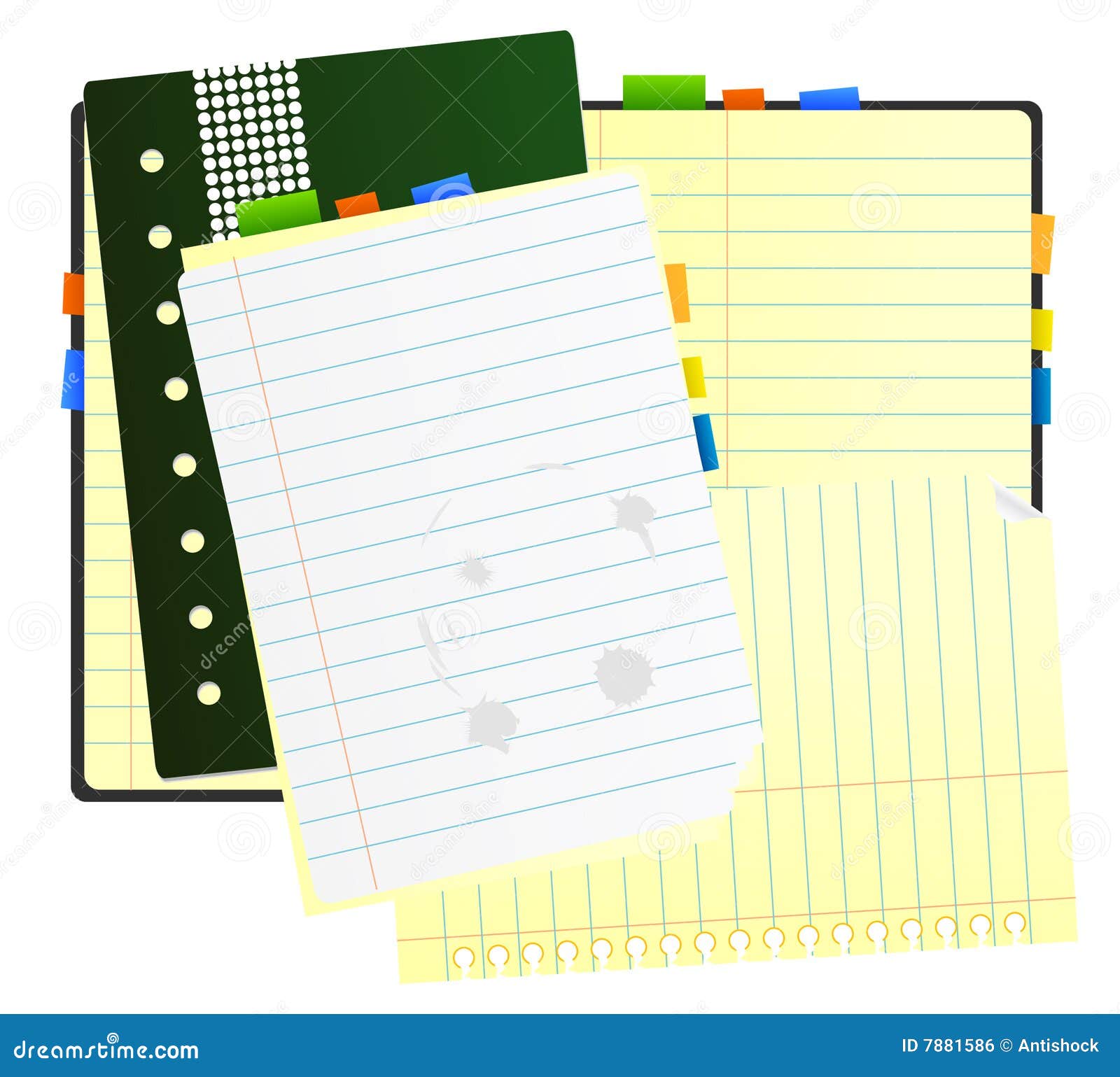 Office note book stock vector. Illustration of agenda - 7881586