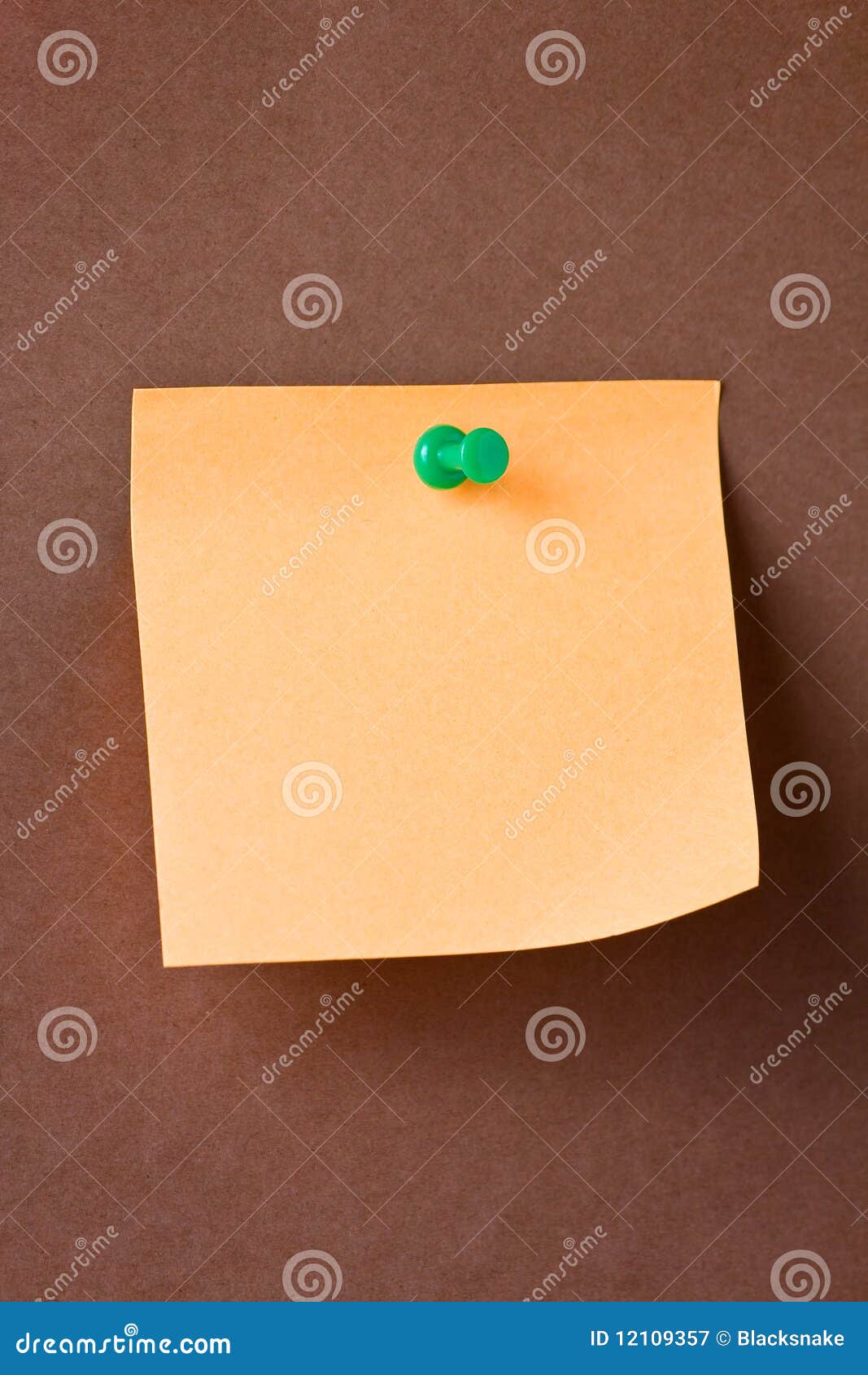 Office note paper stock image. Image of fastener, brown - 12109357