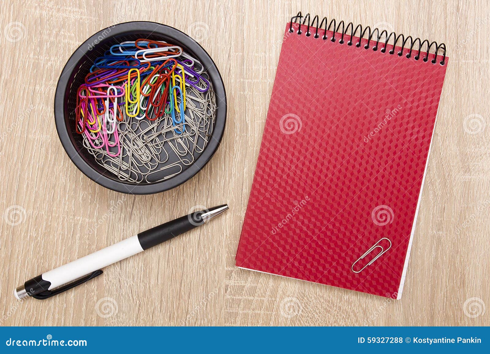 Office notebook stock photo. Image of clips, book, design - 59327288