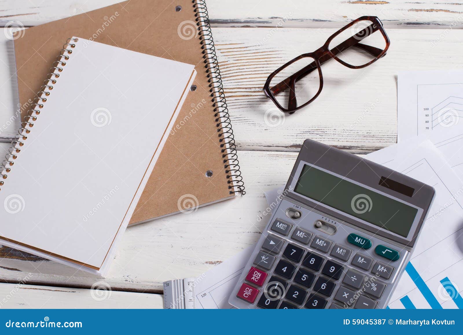 Office objects. stock image. Image of graph, office, colorful - 59045387