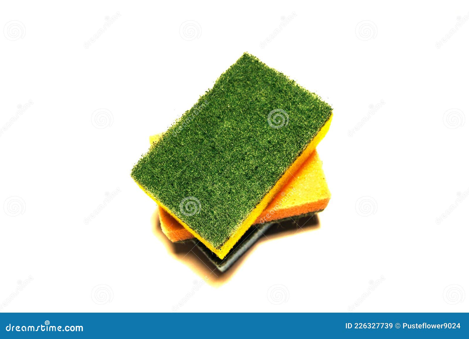 Cleaning Sponges Isolated on White Background Stock Image - Image of ...