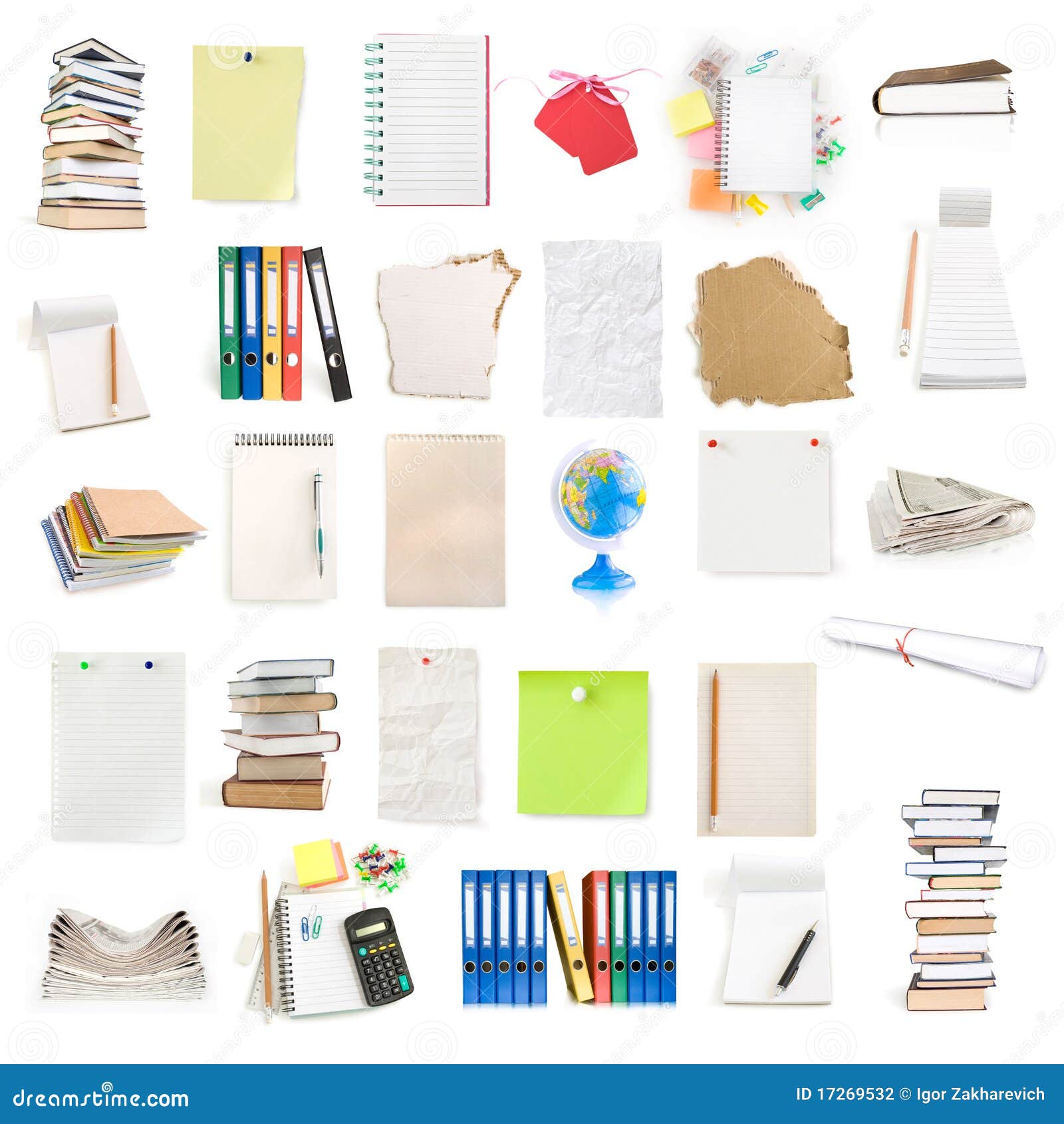 Office objects collection stock illustration. Illustration of isolated ...