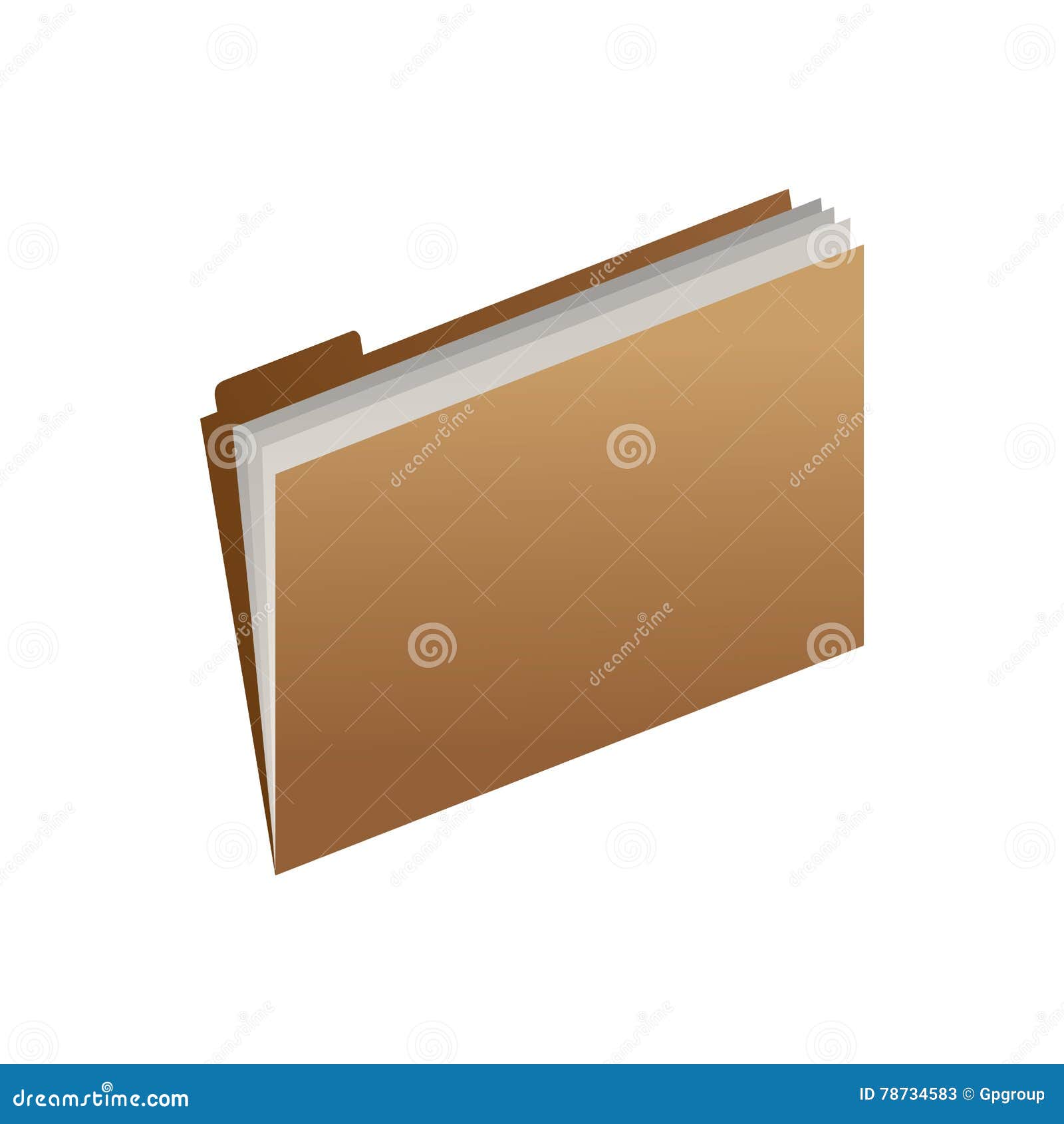 Office Open Folder with Sheets Stock Vector - Illustration of cover ...