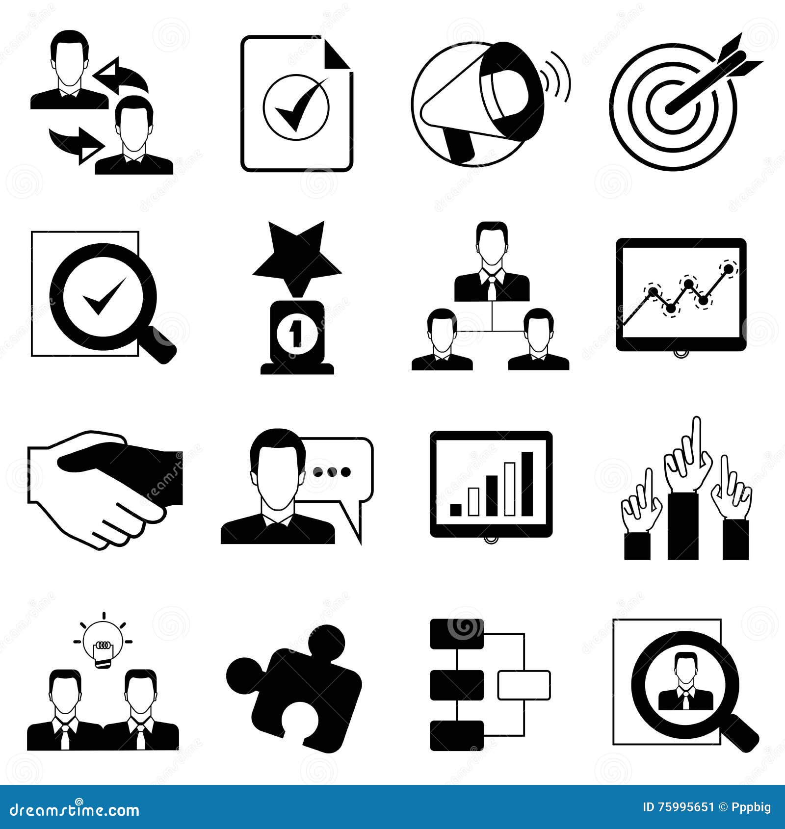 Office and Organization Icons Stock Illustration - Illustration of ...