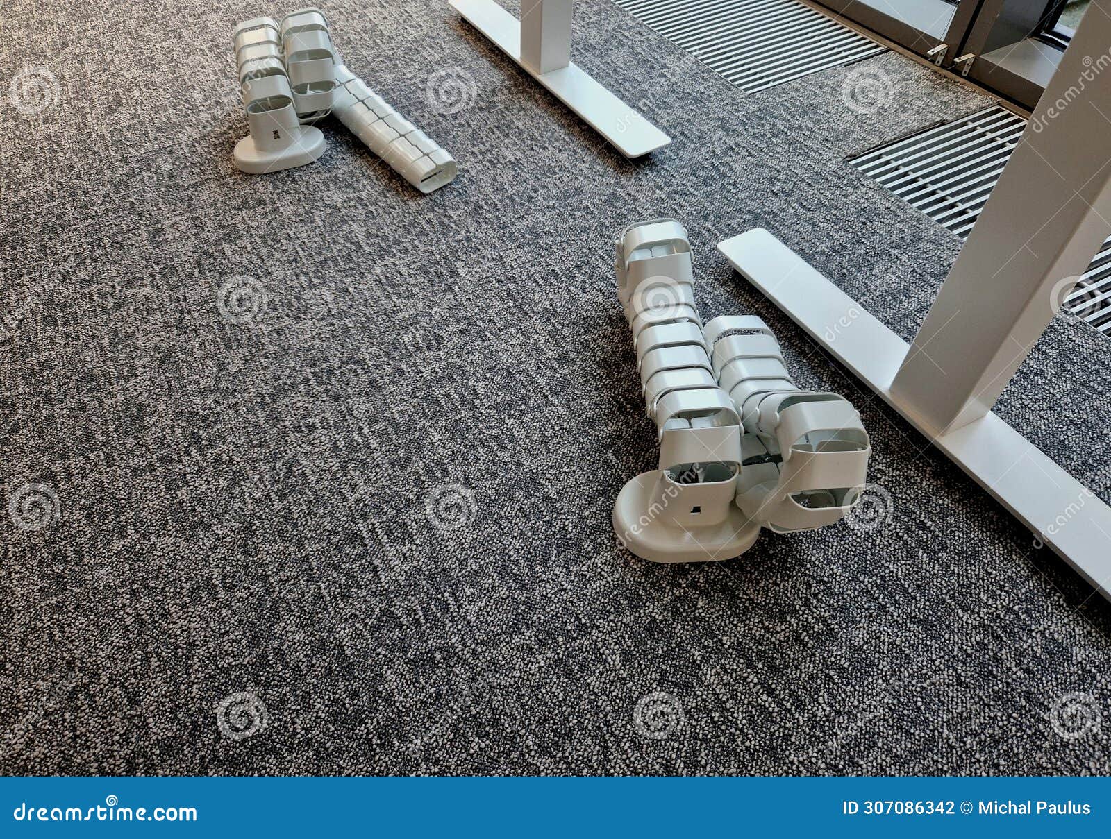 Office Organizer of Cables Connected To the Computer. the Tunnel is ...