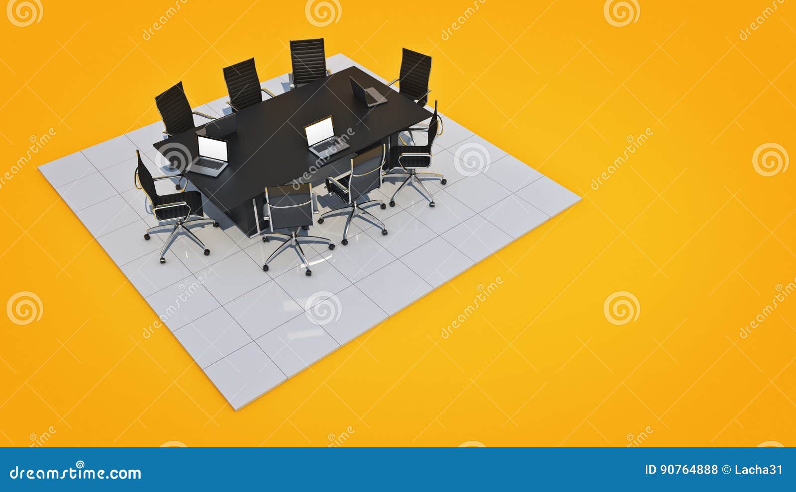 Office panorama. stock illustration. Illustration of interior - 90764888