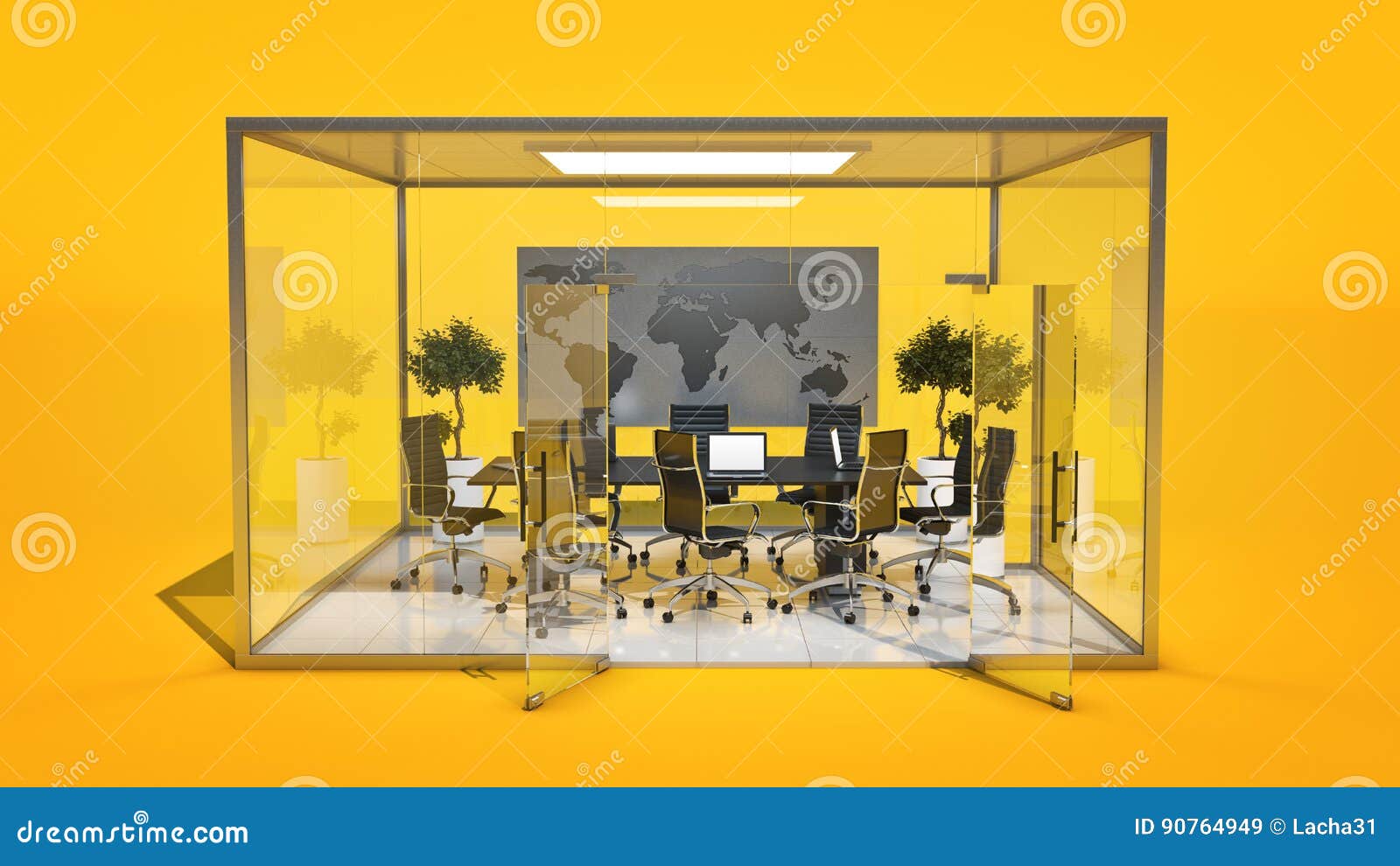 Office panorama. stock illustration. Illustration of cool - 90764949
