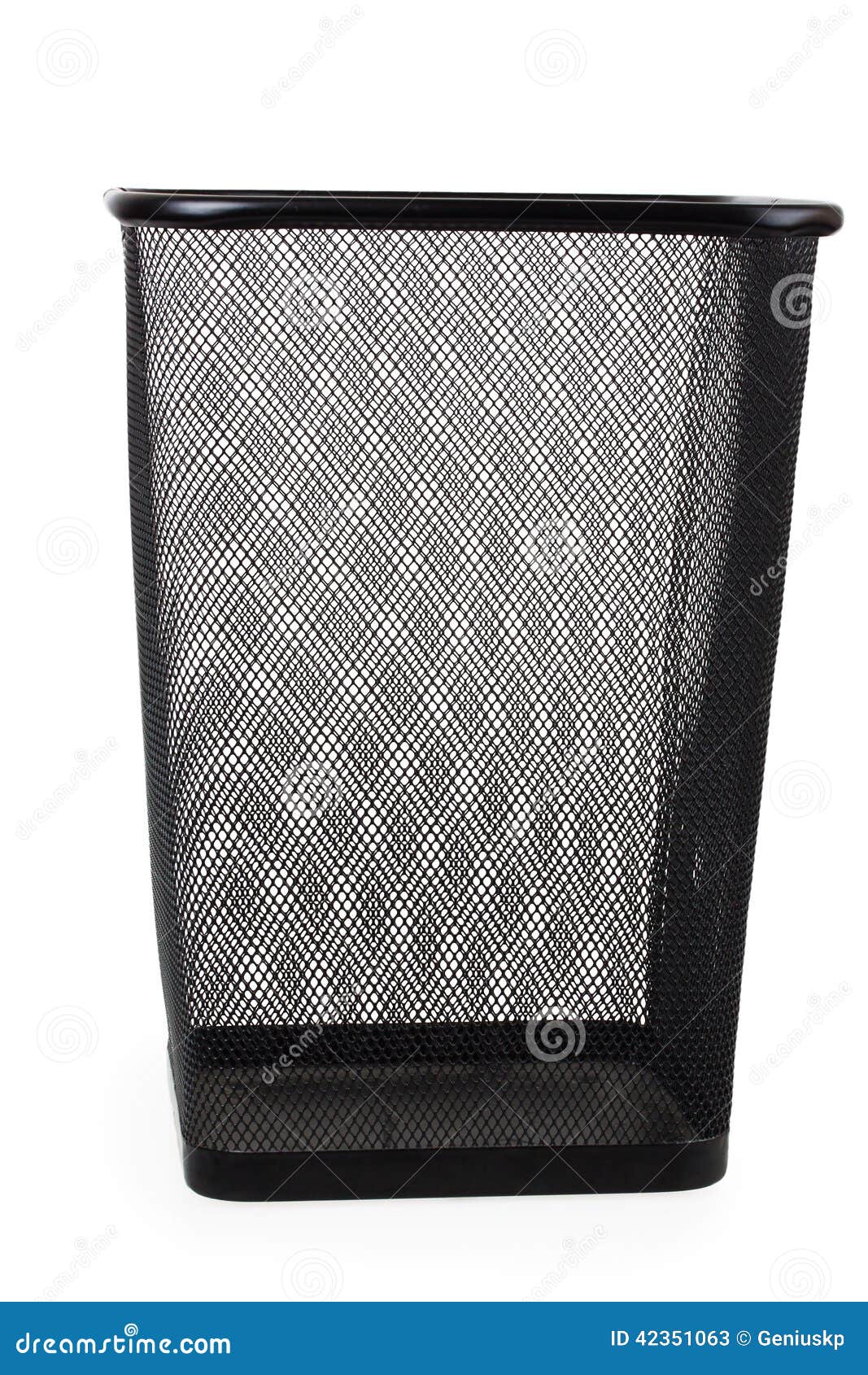 Office Paper Black Empty Trash Bin Stock Image - Image of dustbin ...