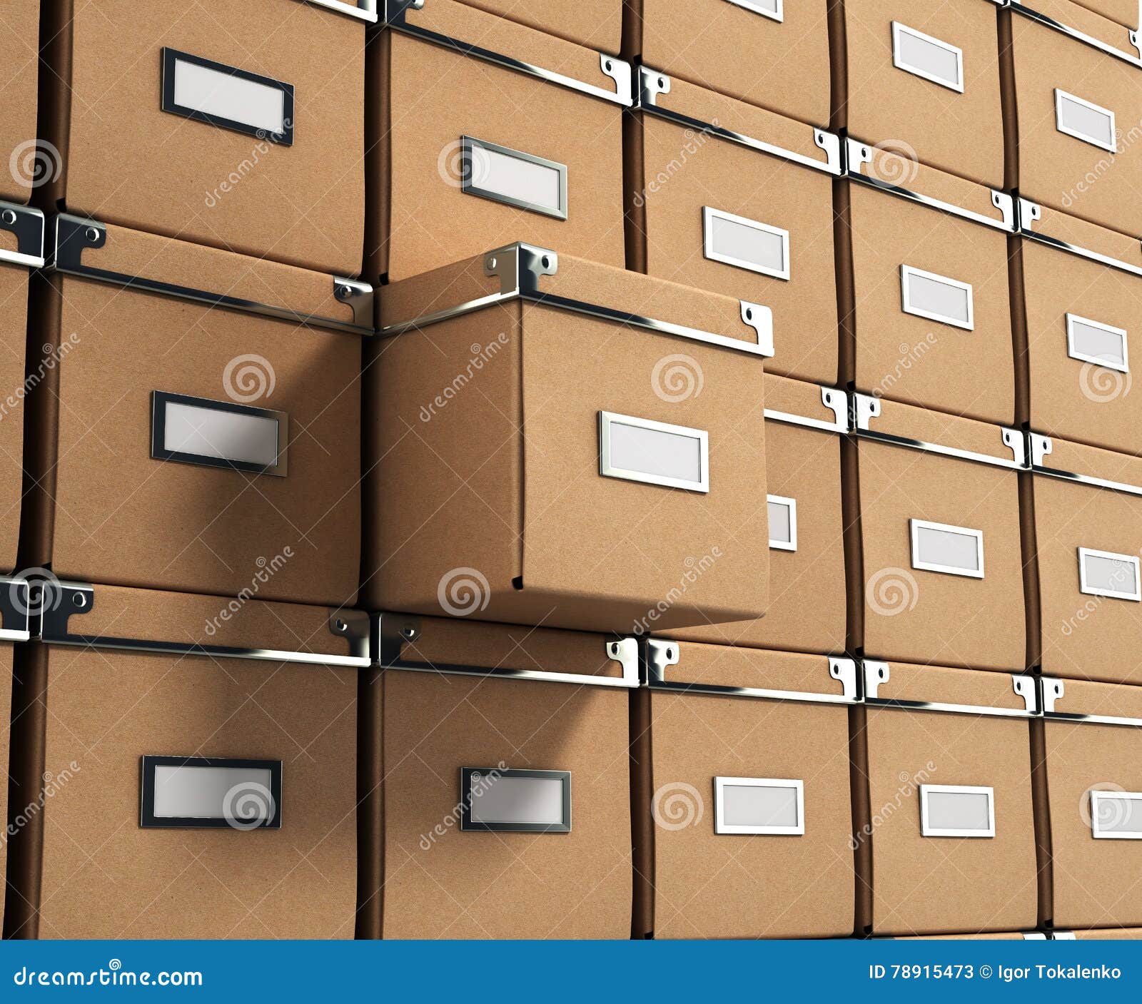 Office Paper Box for Documents As Background 3d Illustration on Stock ...