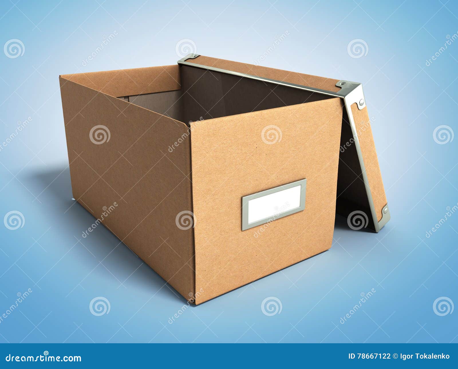 Office Paper Box for Documents 3d Render on Gradient Stock Illustration ...