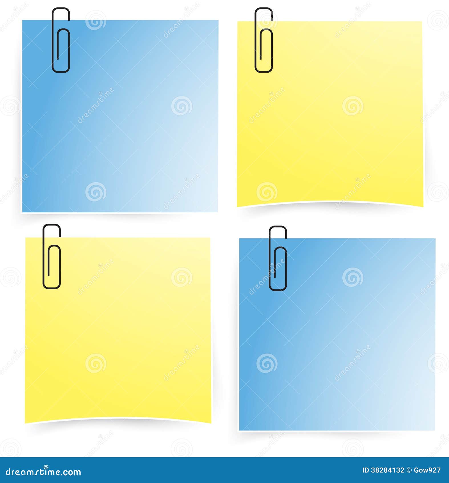 Office Paper Notepad on the Wall Icon Set (vector) Stock Vector ...