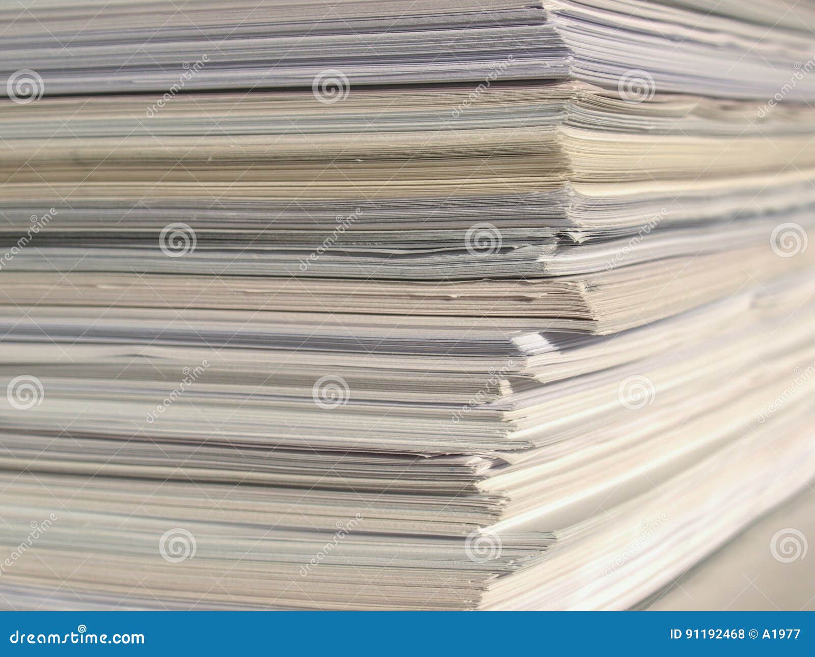 Office paper pile stock photo. Image of business, folder - 91192468