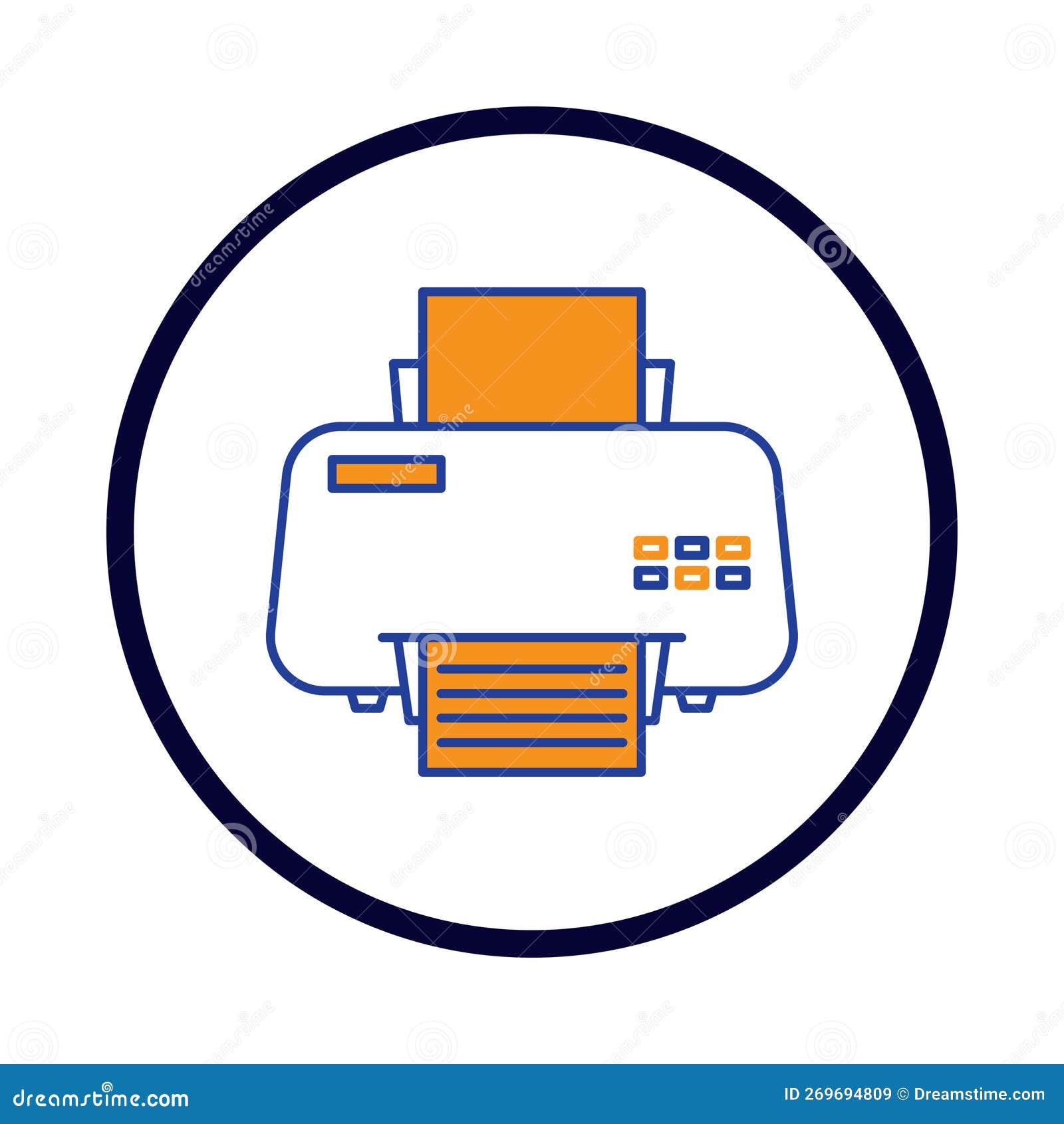 Office paper printer icon stock vector. Illustration of document ...