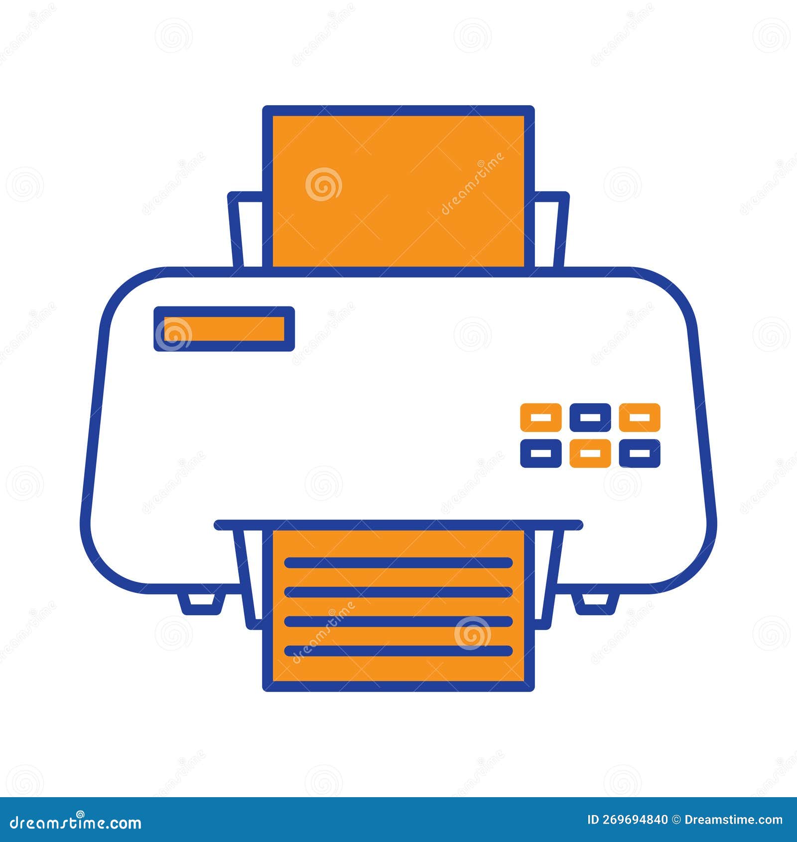 Office paper printer icon stock vector. Illustration of printer - 269694840
