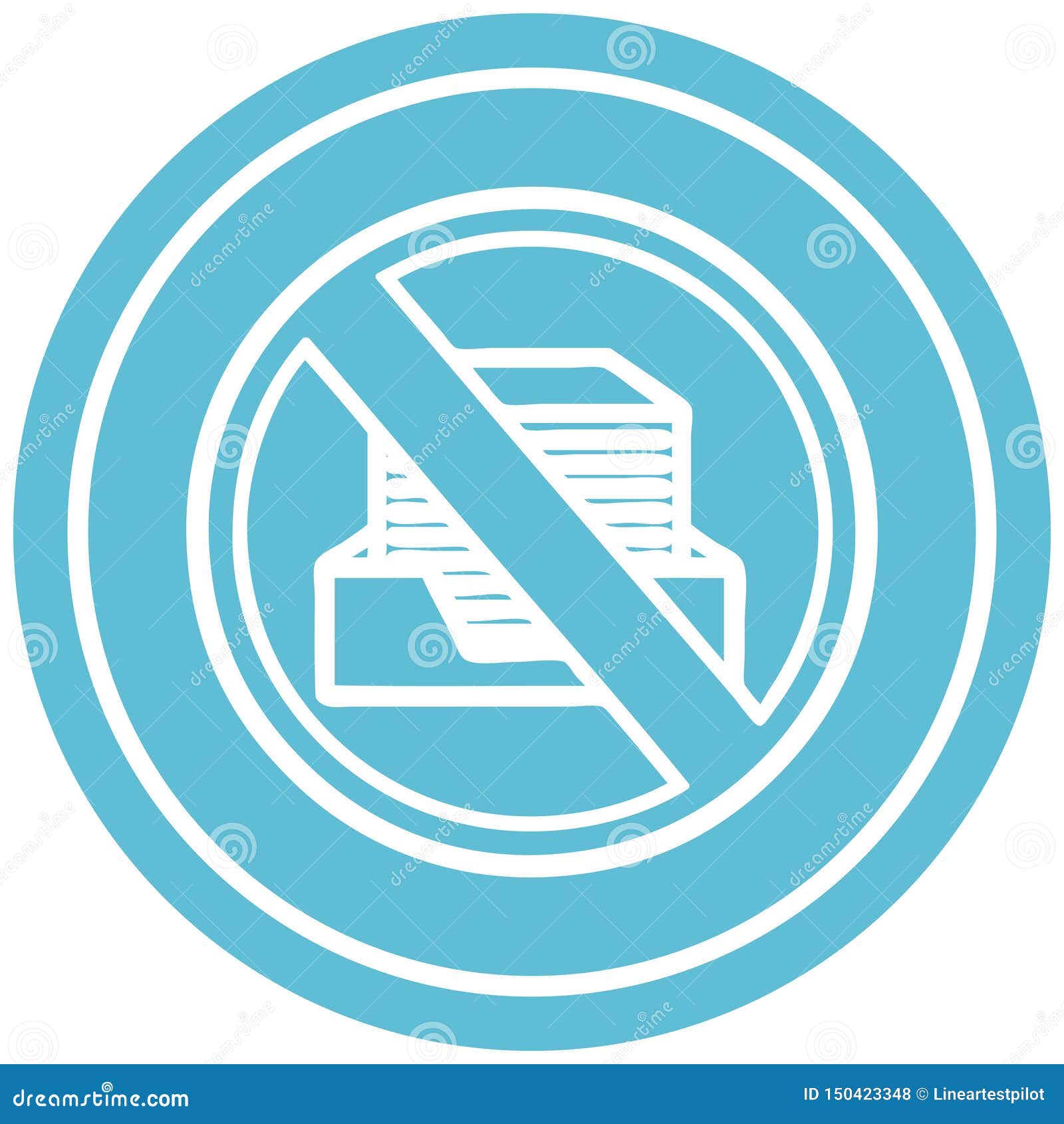 Office Paperless Circular Icon Symbol Stock Vector - Illustration of ...