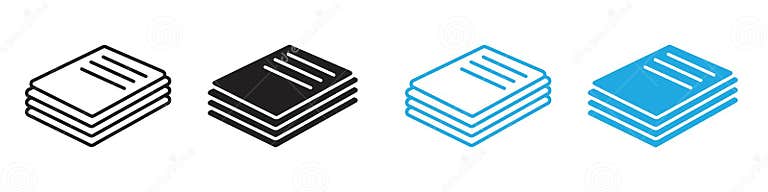 Office Paperwork Stack Icon Indicating Extensive Documentation Stock ...