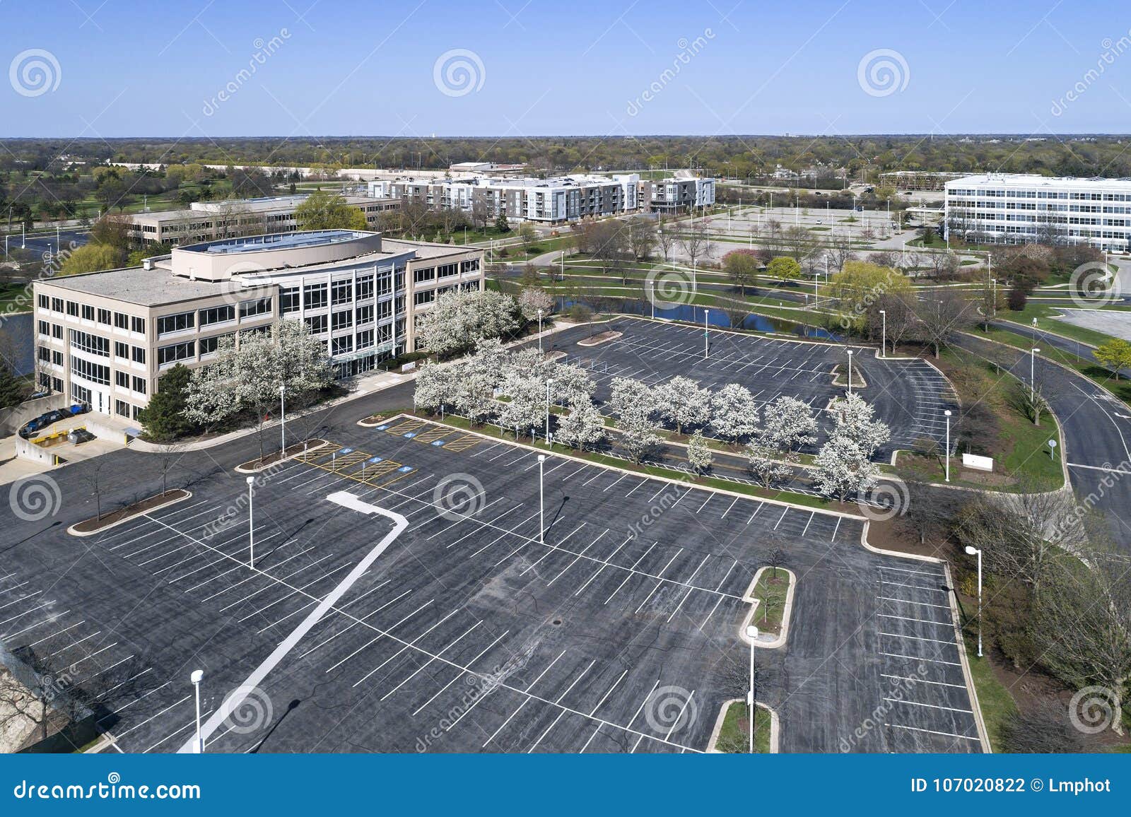 Office Park in Spring stock photo. Image of architecture - 107020822