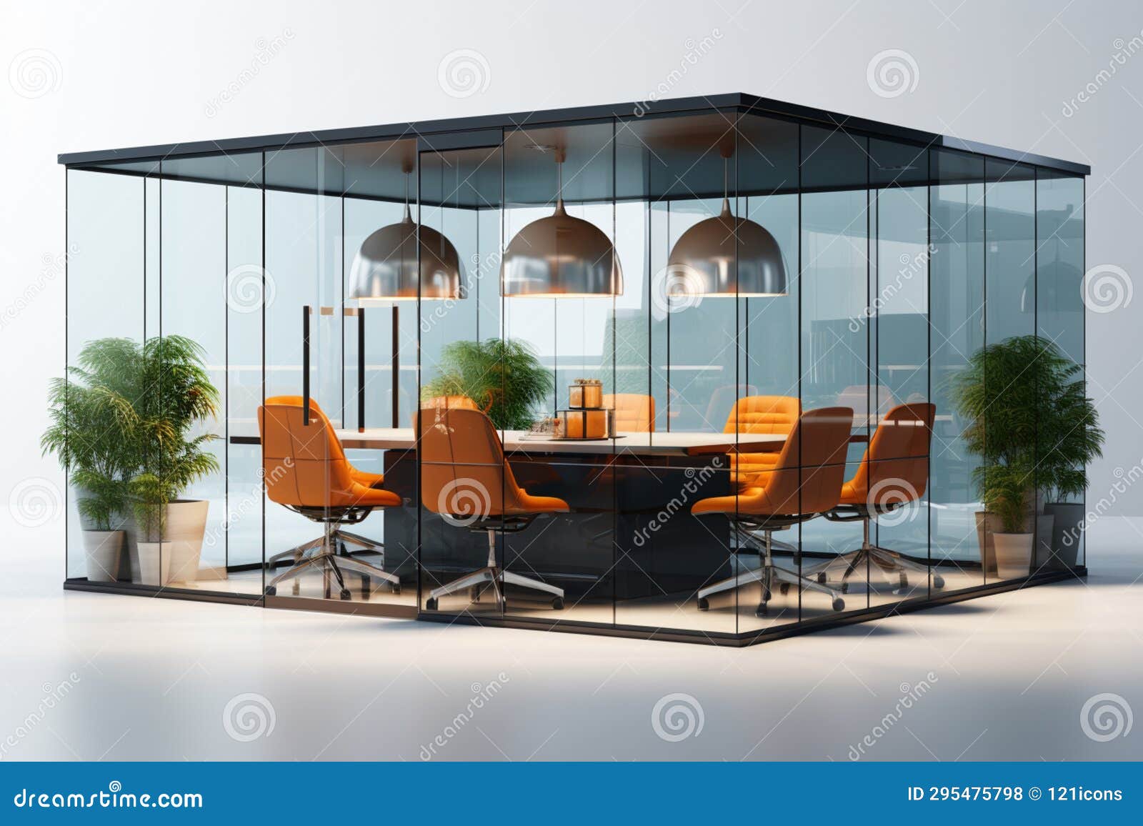 Office Partitions on White Background Stock Illustration - Illustration ...