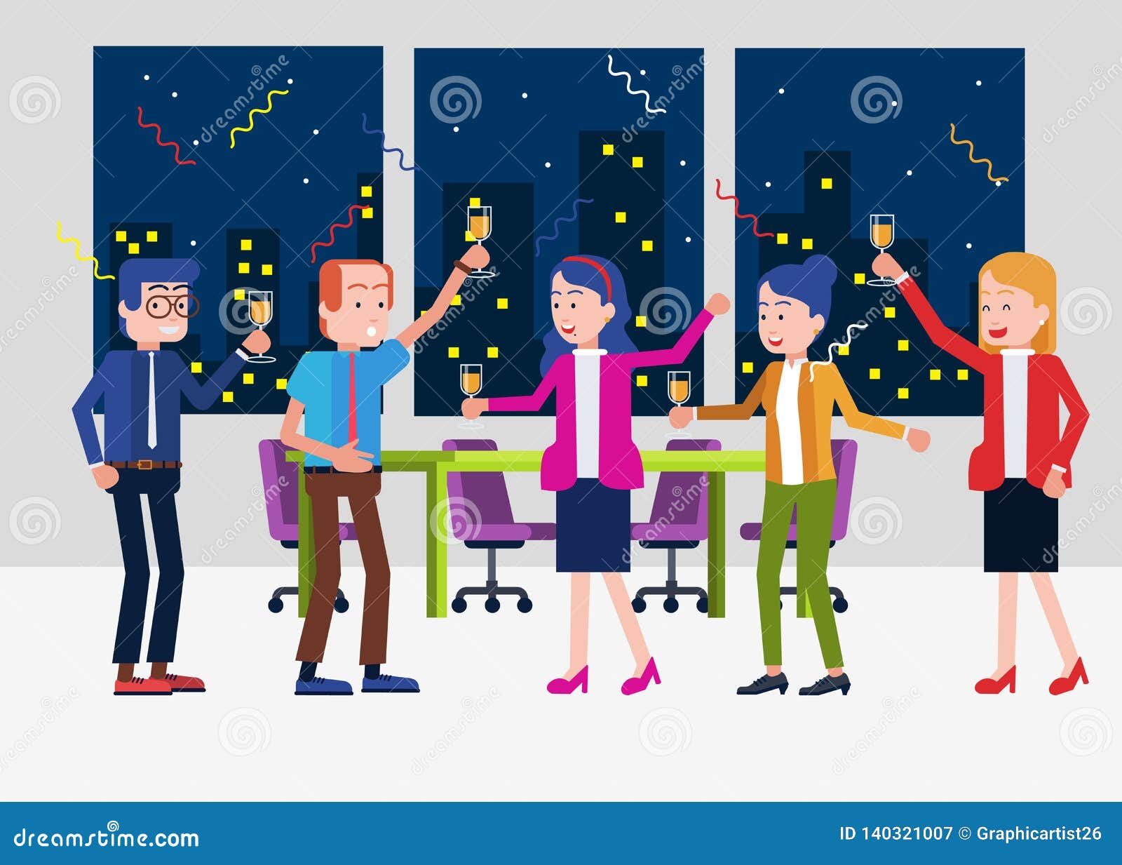 Office Party Time stock vector. Illustration of ceremony - 140321007