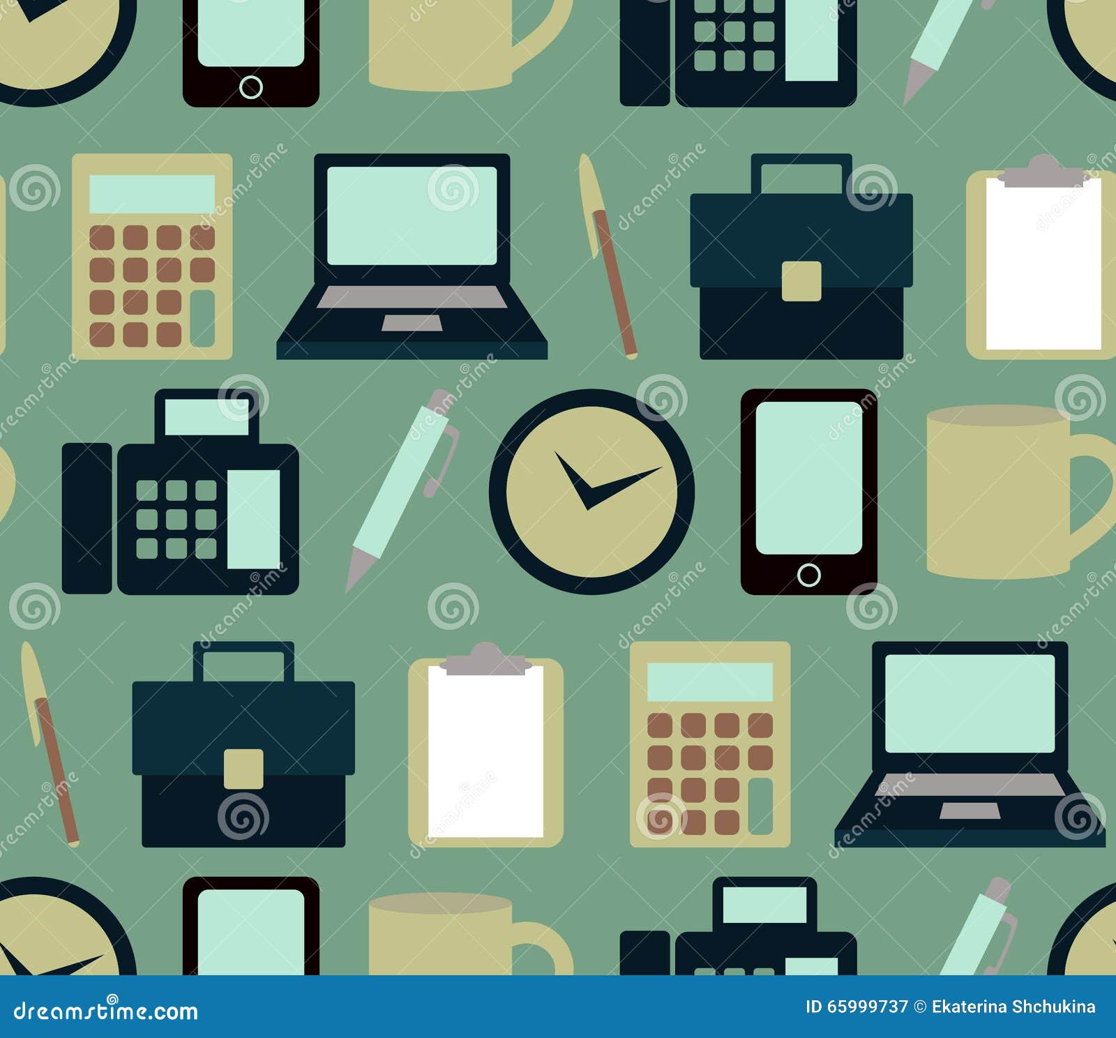 Office pattern stock vector. Illustration of notebook - 65999737